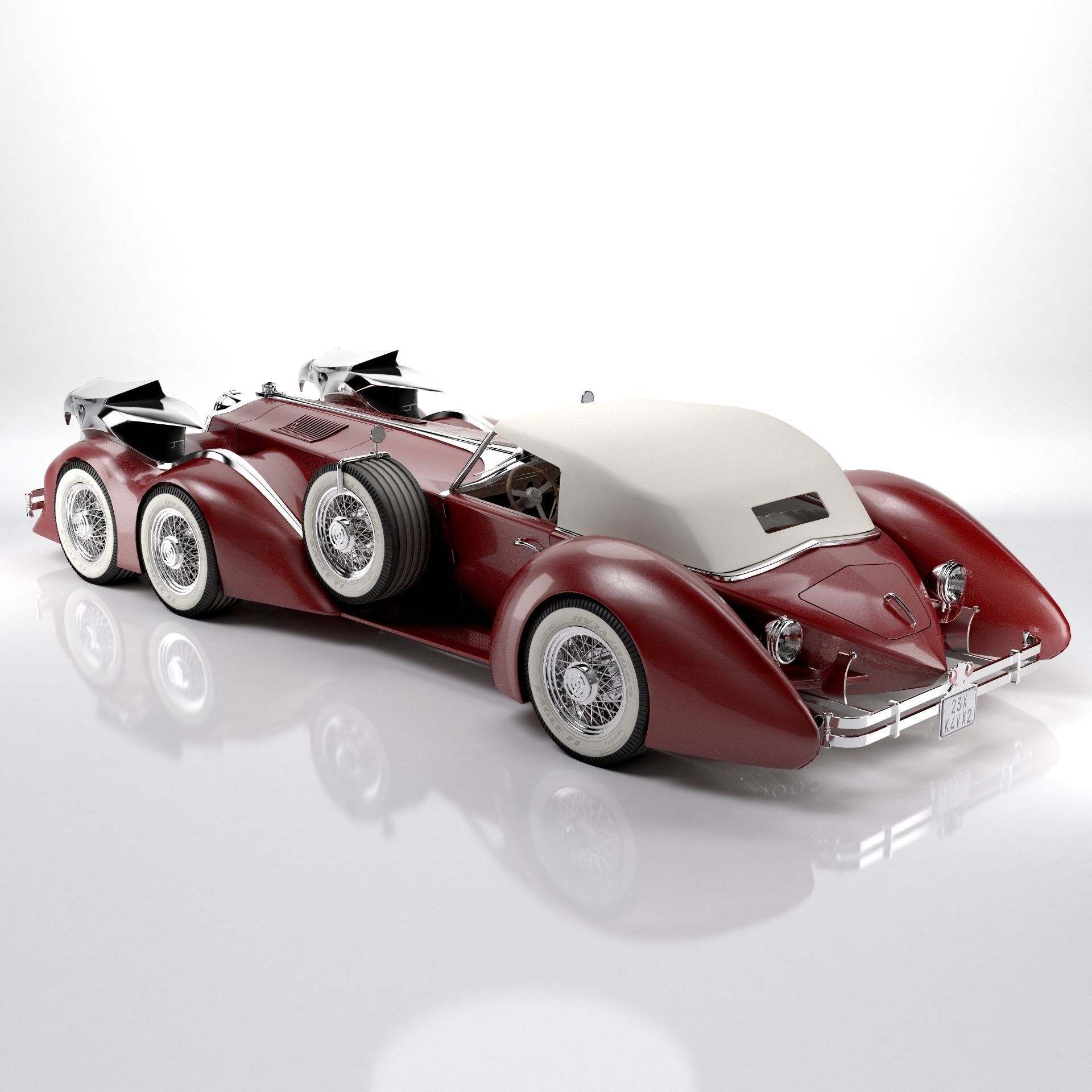 Old classic car prototype 3D model | CGTrader