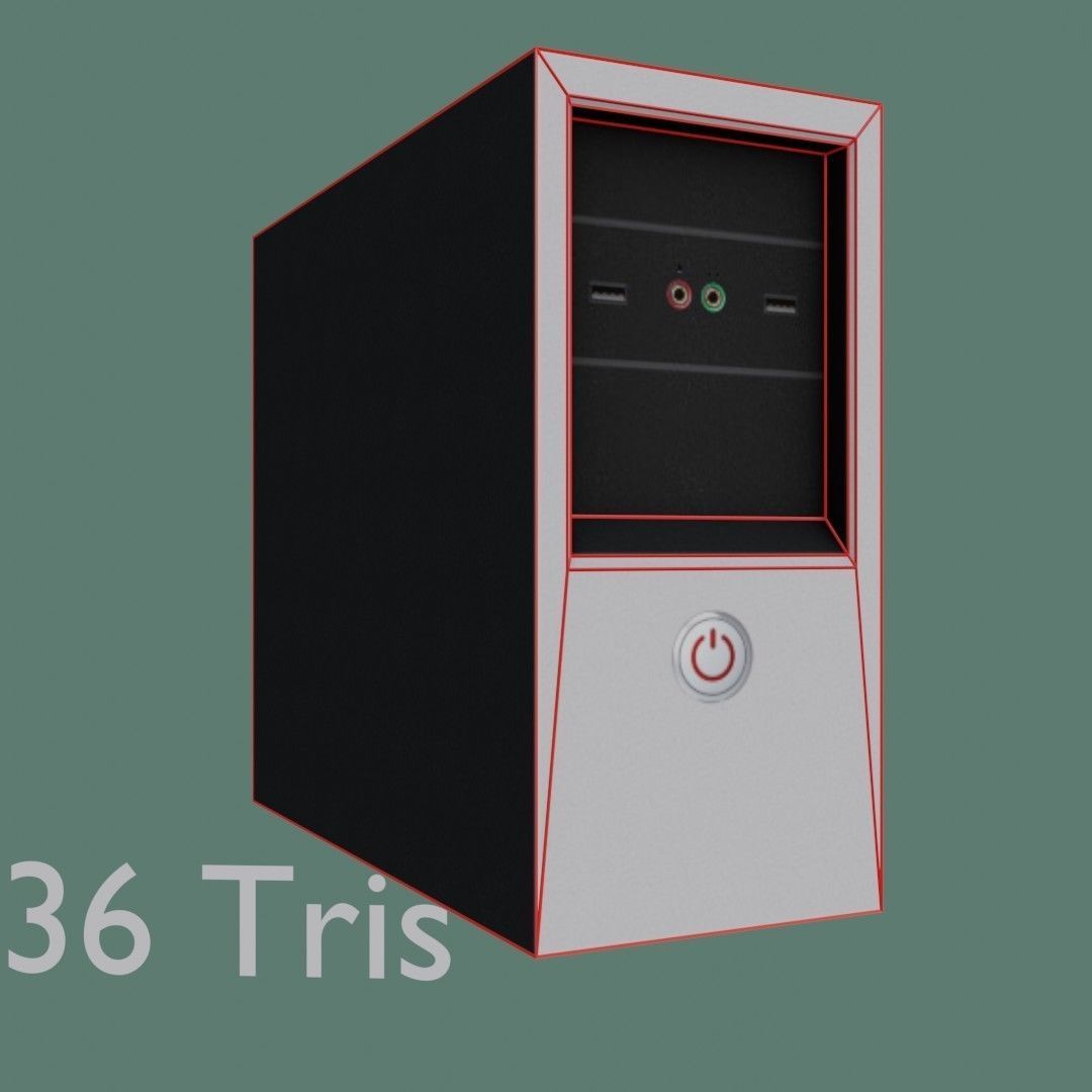 3D model Computer Pack 1 Low Poly Game Ready Model VR / AR / low-poly ...