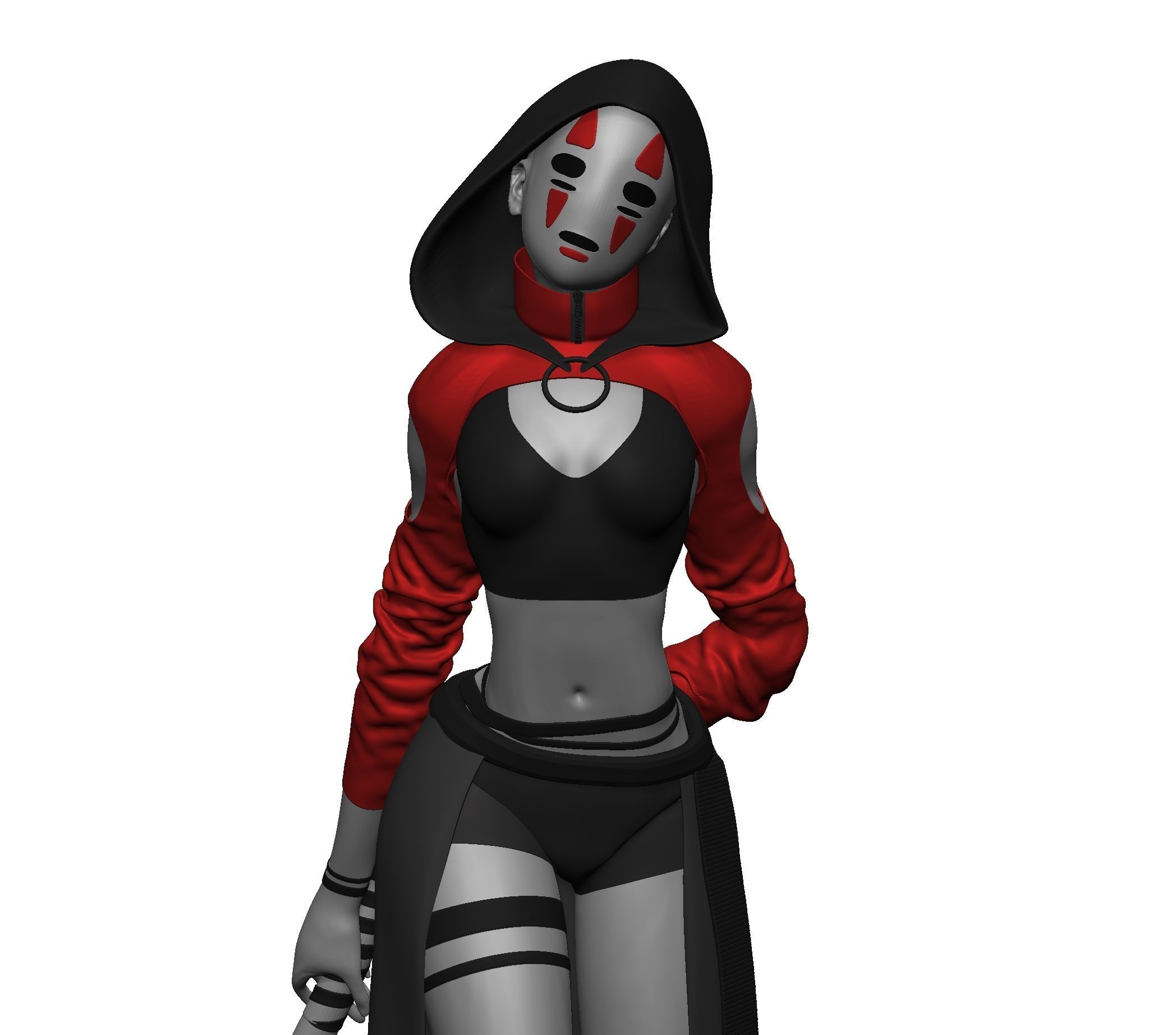 Faceless two statues of woman holding bat 3D model 3D printable | CGTrader