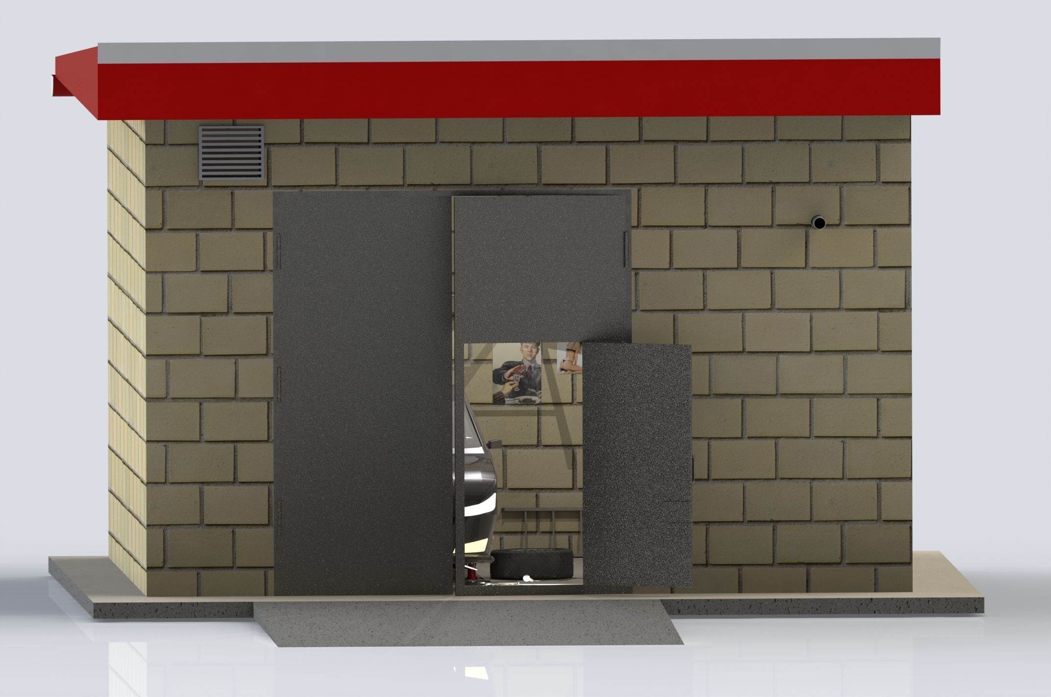 Car garage 3D model | CGTrader