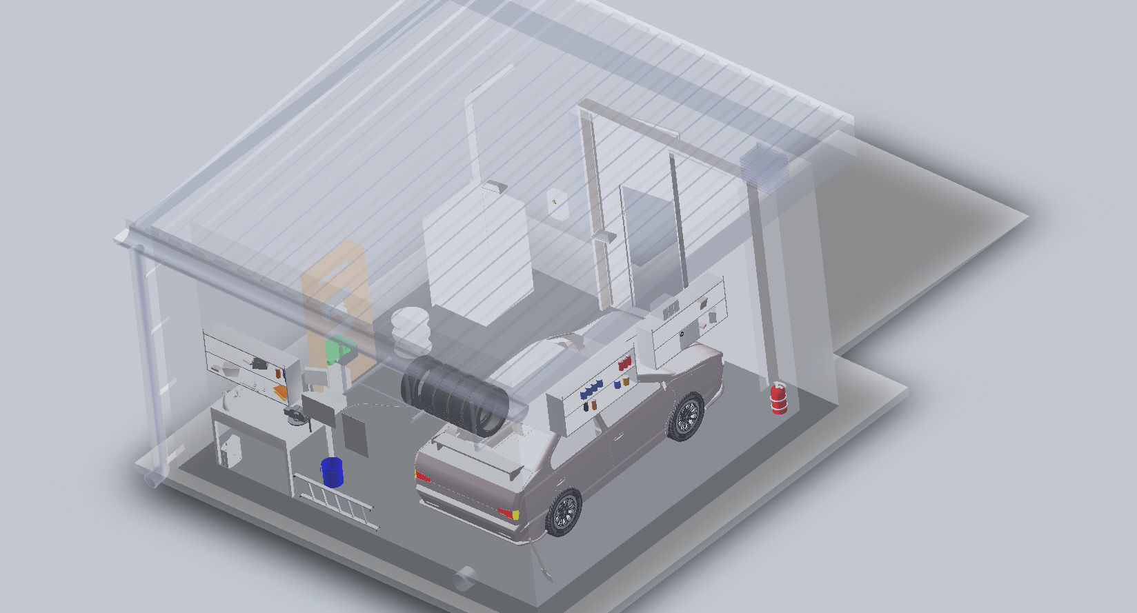 Car garage 3D model | CGTrader