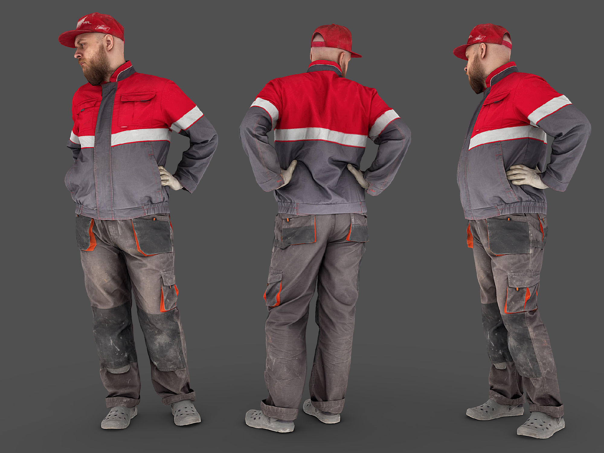 Photorealistic Construction Worker Character 3D model | CGTrader