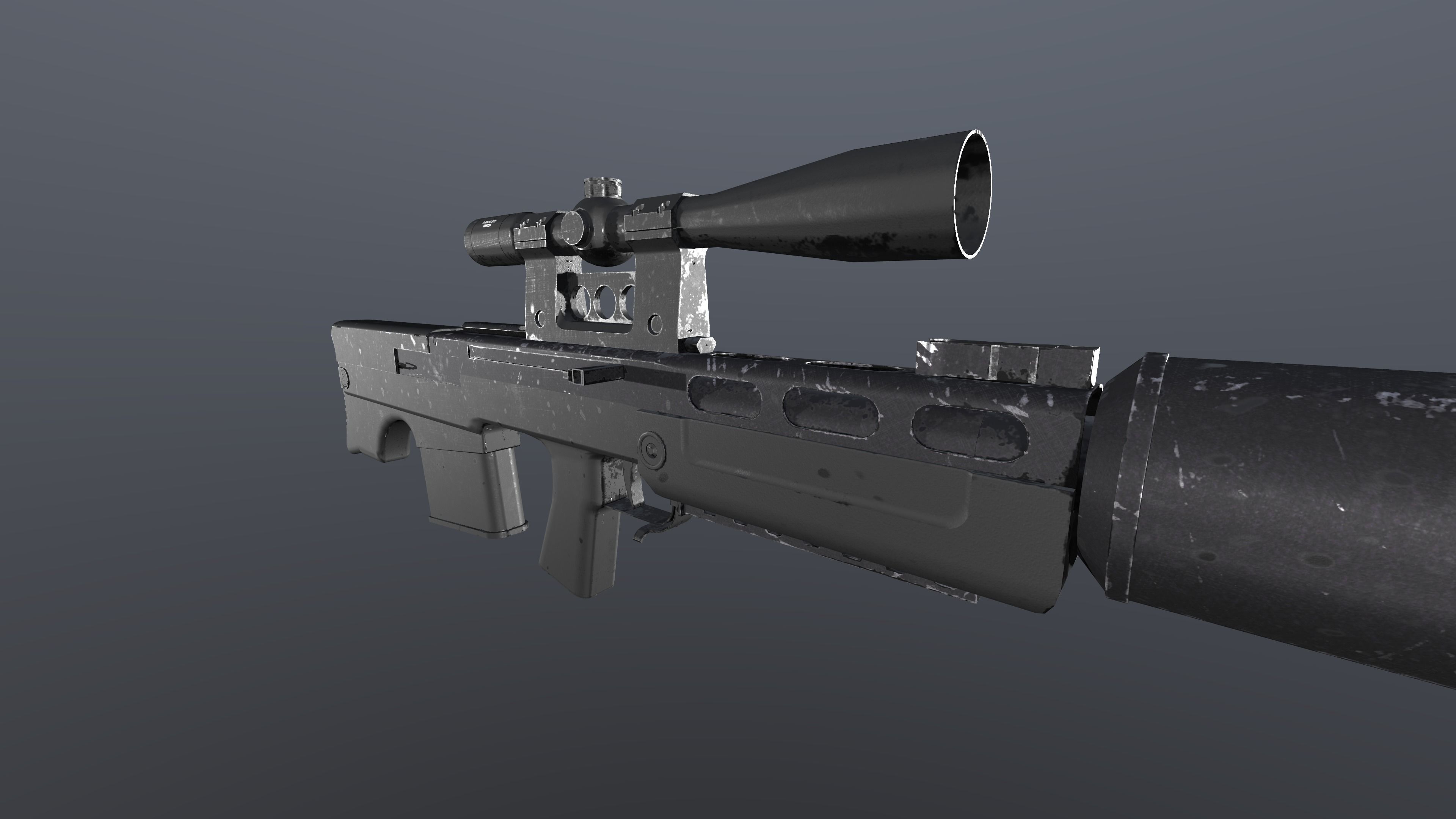 VSSK sniper rifle free VR / AR / low-poly 3D model | CGTrader