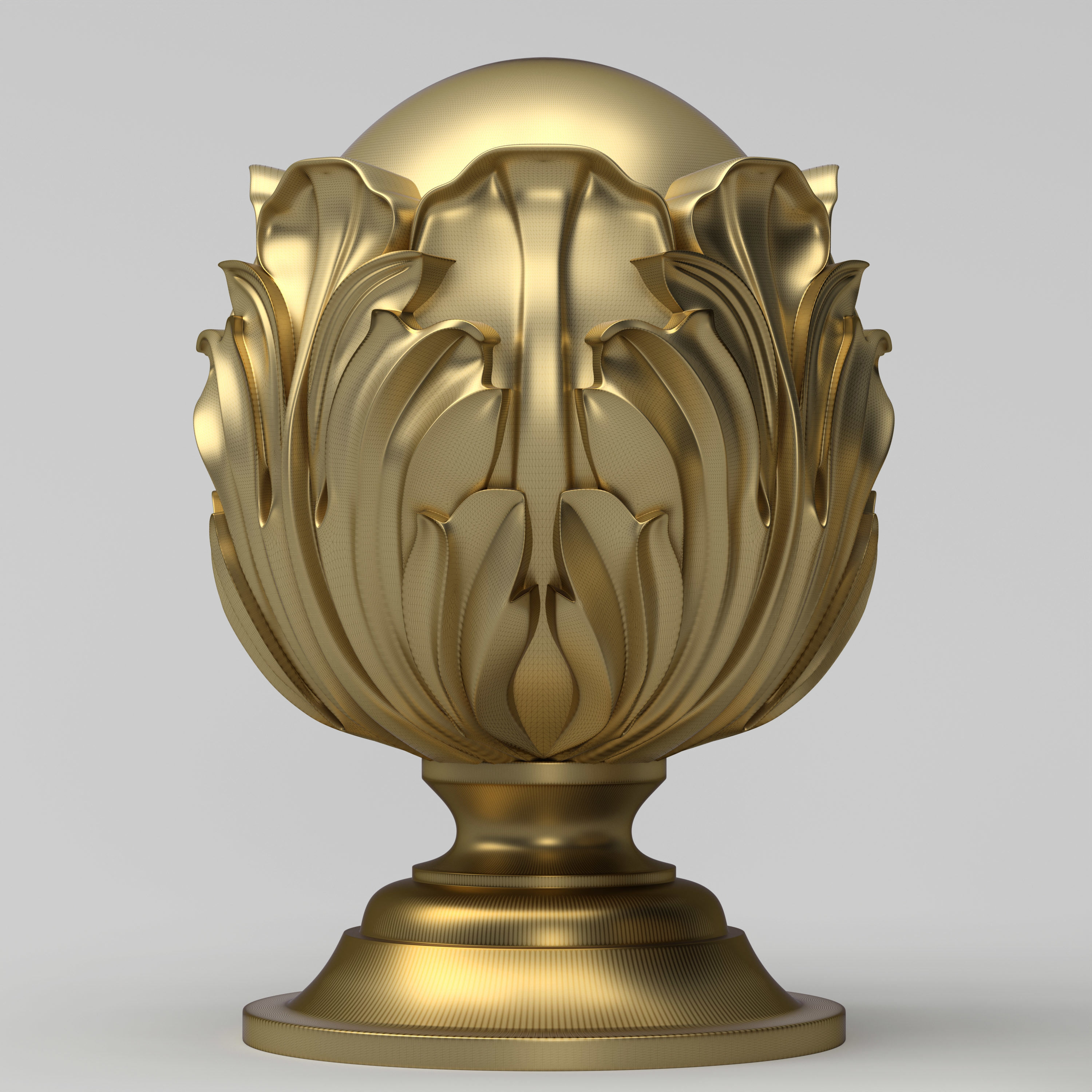 Carved Finial 3D model | CGTrader