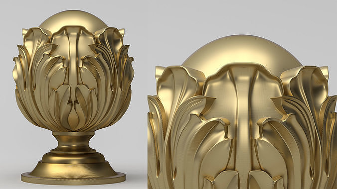 Carved Finial 3D model | CGTrader