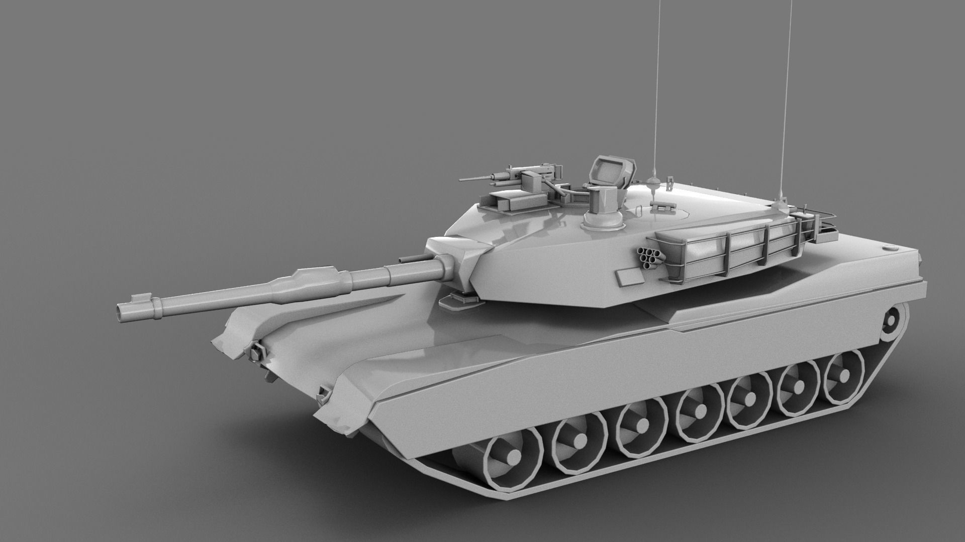 Tank M1A1 Base Mesh Free free VR / AR / low-poly 3D model | CGTrader