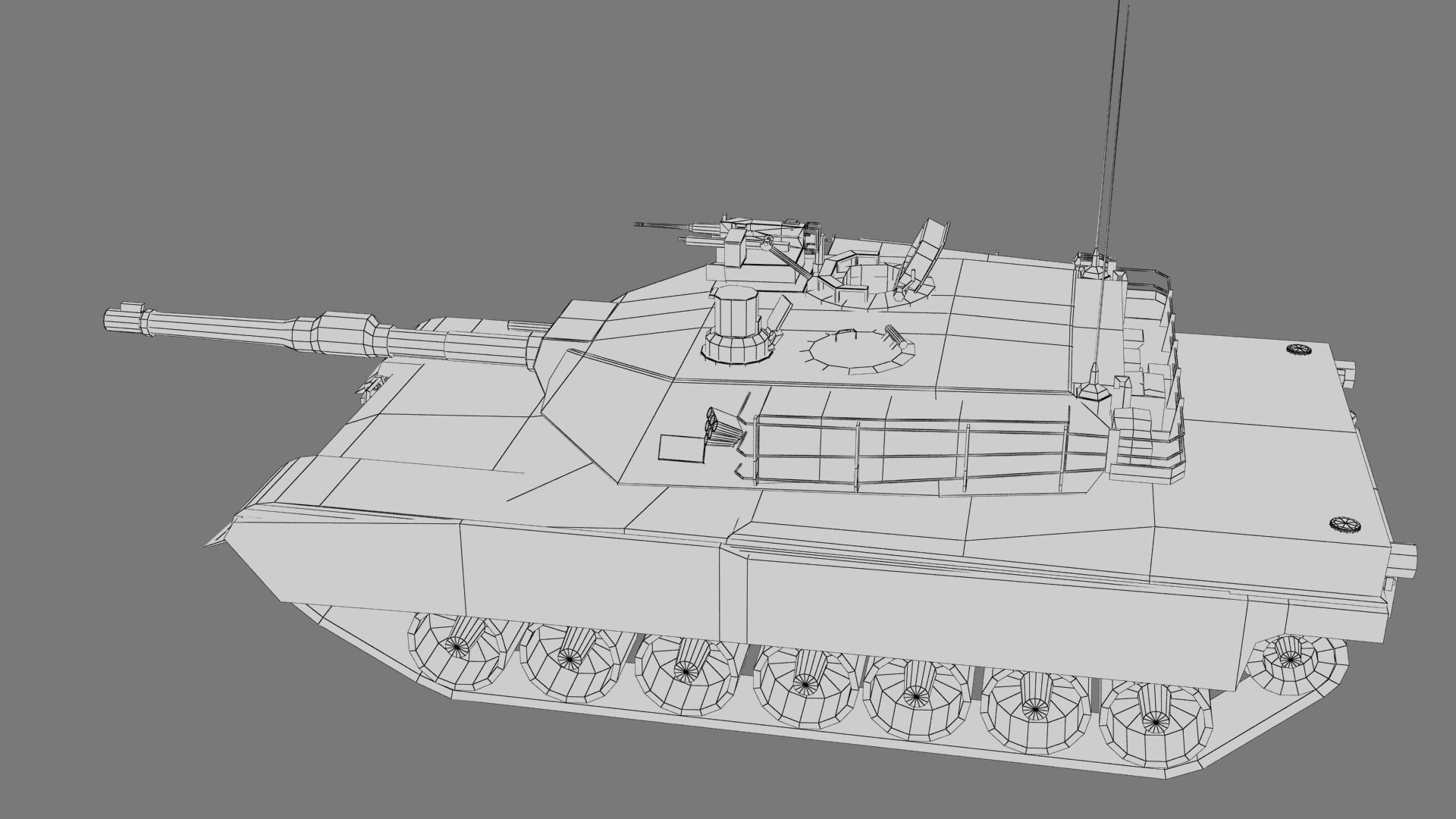 Tank M1A1 Base Mesh Free free VR / AR / low-poly 3D model | CGTrader