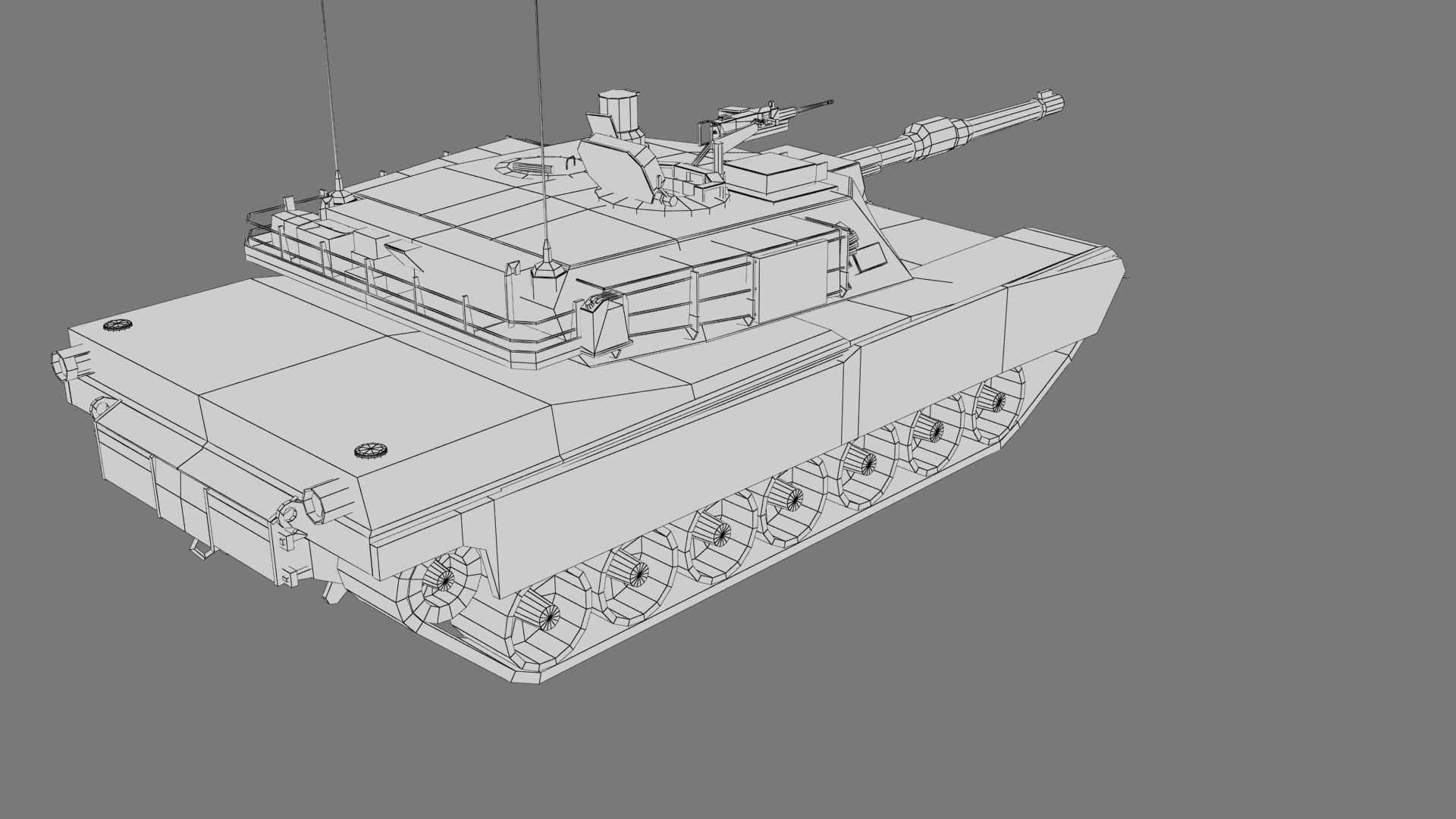 Tank M1A1 Base Mesh Free free VR / AR / low-poly 3D model | CGTrader