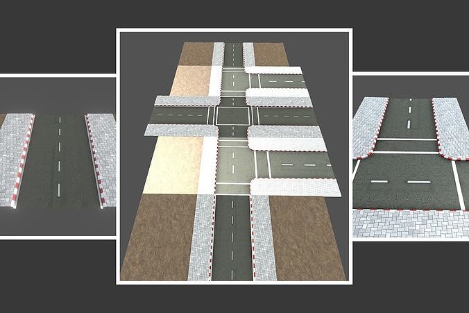 3D model Simple Road Model VR / AR / low-poly | CGTrader