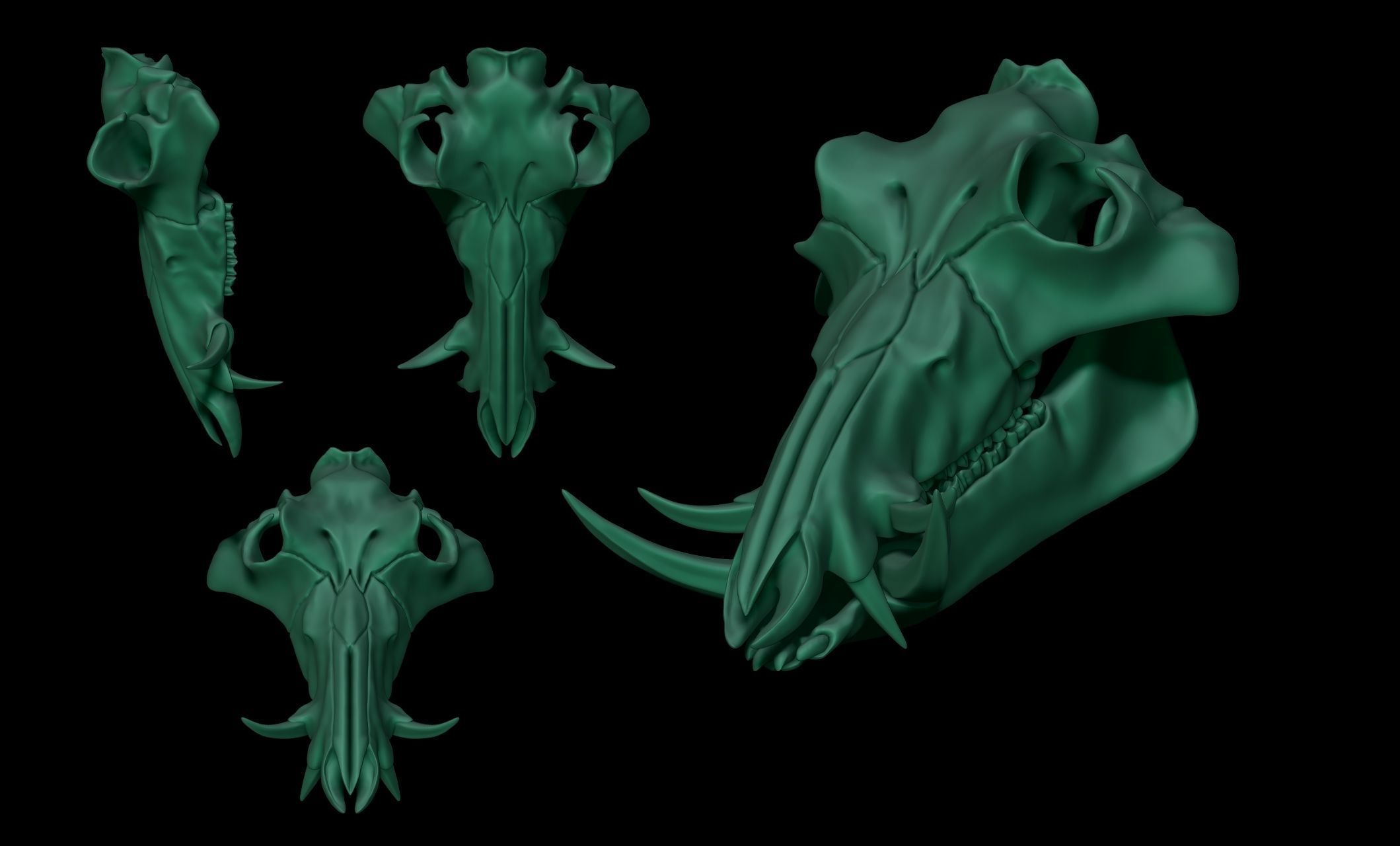 Boar Skull - CNC and 3D model 3D printable | CGTrader