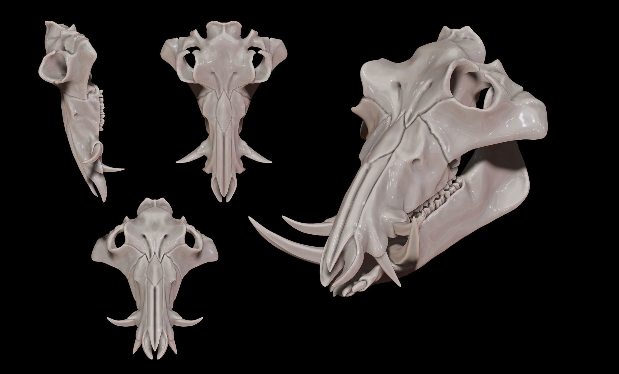 Boar Skull - CNC and 3D model 3D printable | CGTrader
