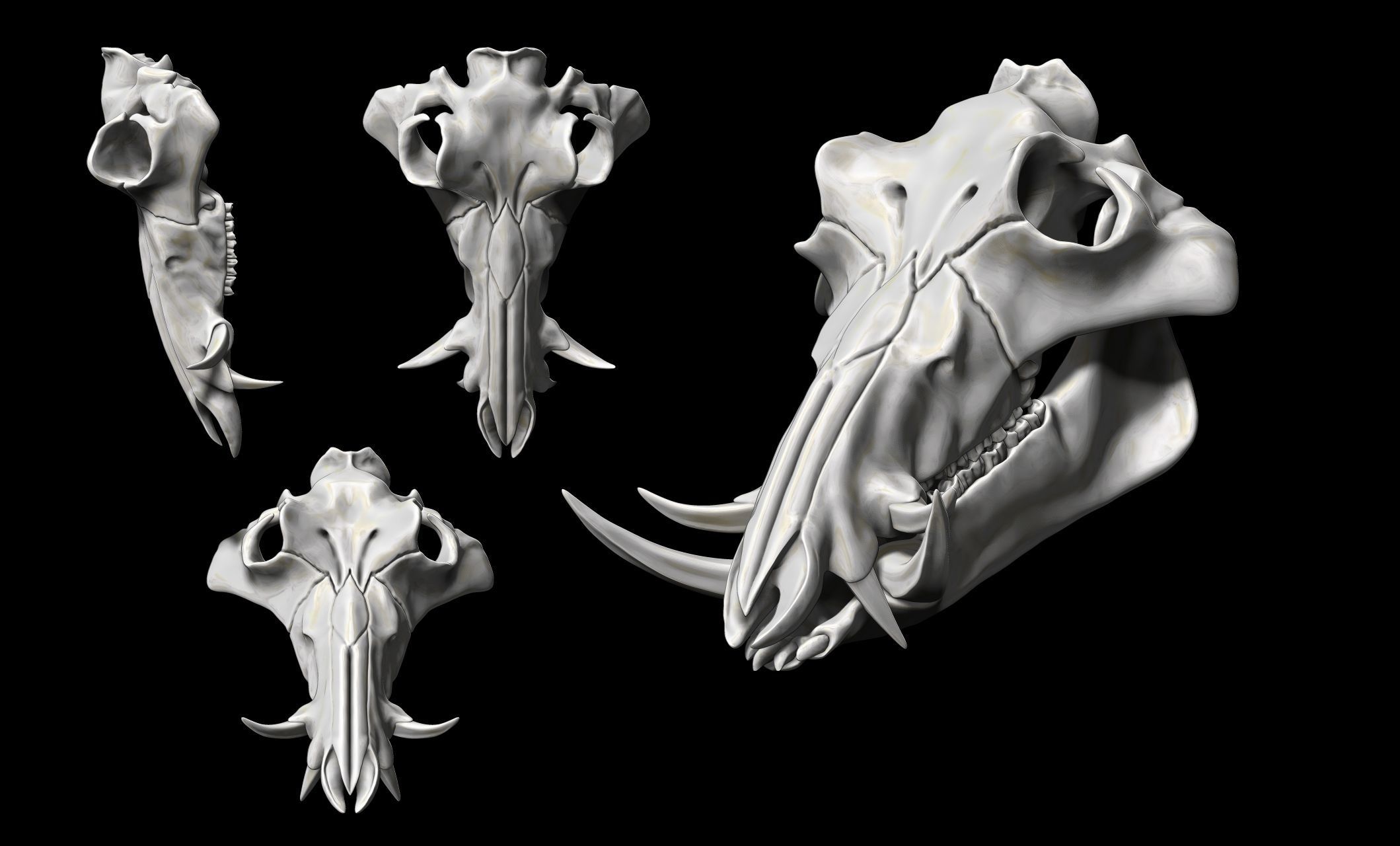 Boar Skull - CNC and 3D model 3D printable | CGTrader