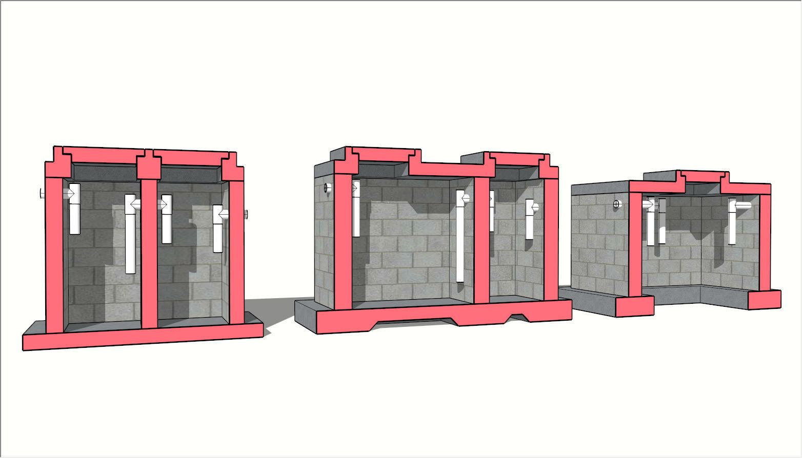 Parametric Concrete Septic Tank Soak Pit and Grease Trap 3D model ...