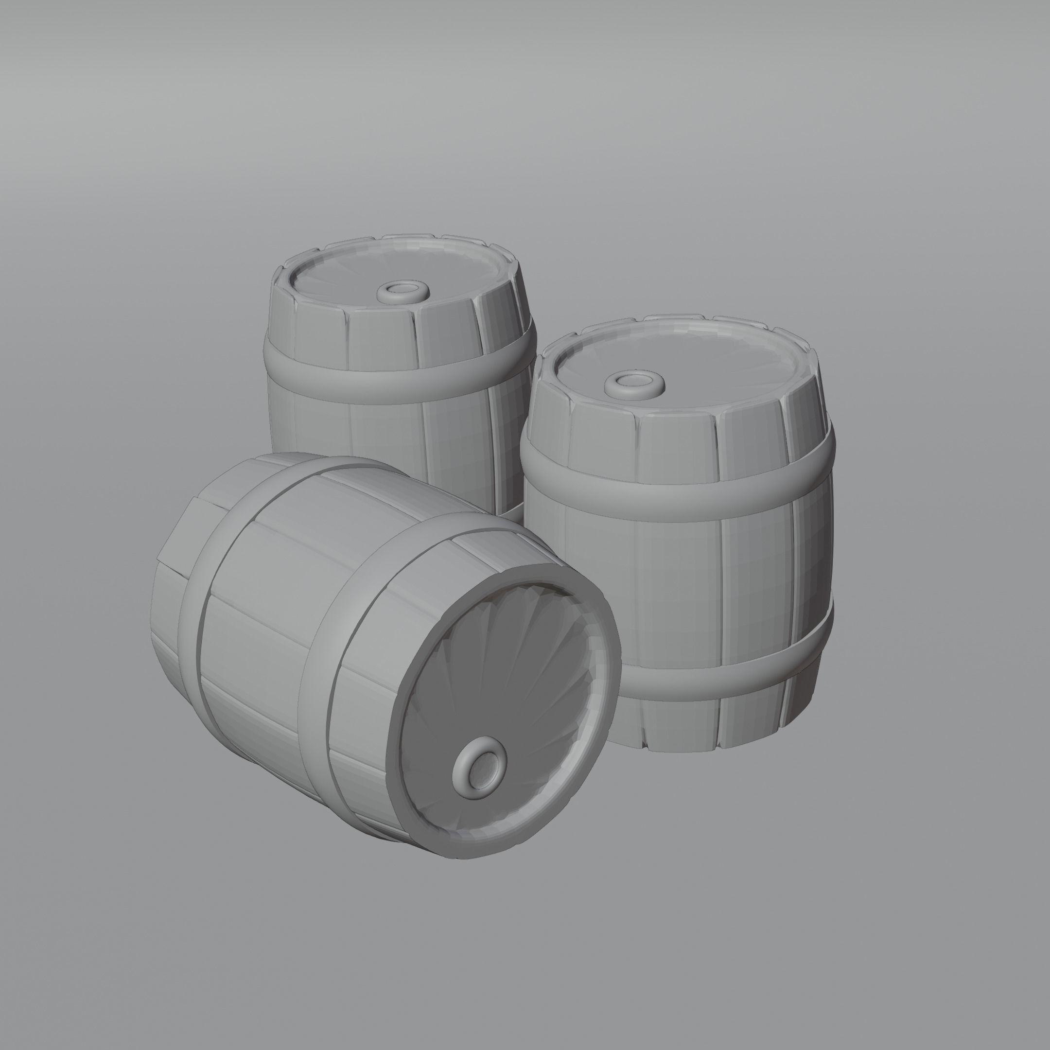 Fantasy Barrels - Free free VR / AR / low-poly 3D model | CGTrader