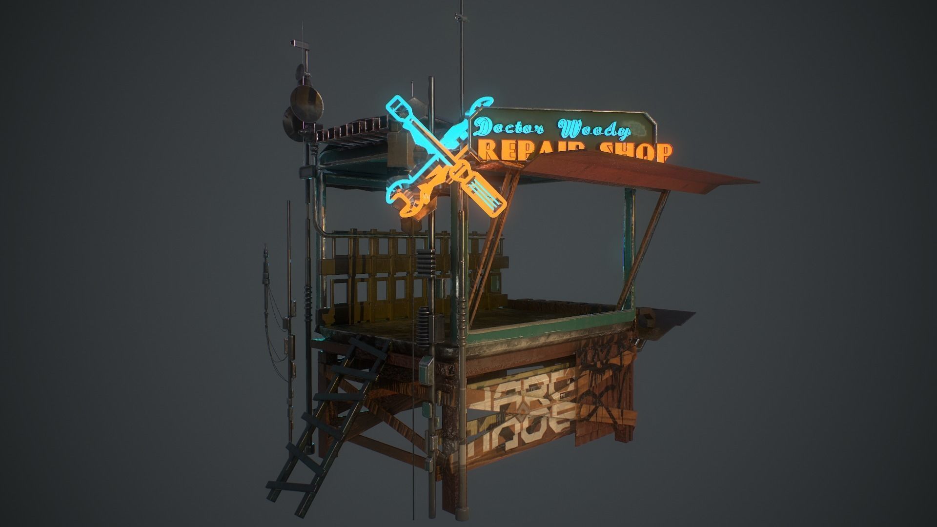 3D model Repair Shop VR / AR / low-poly | CGTrader