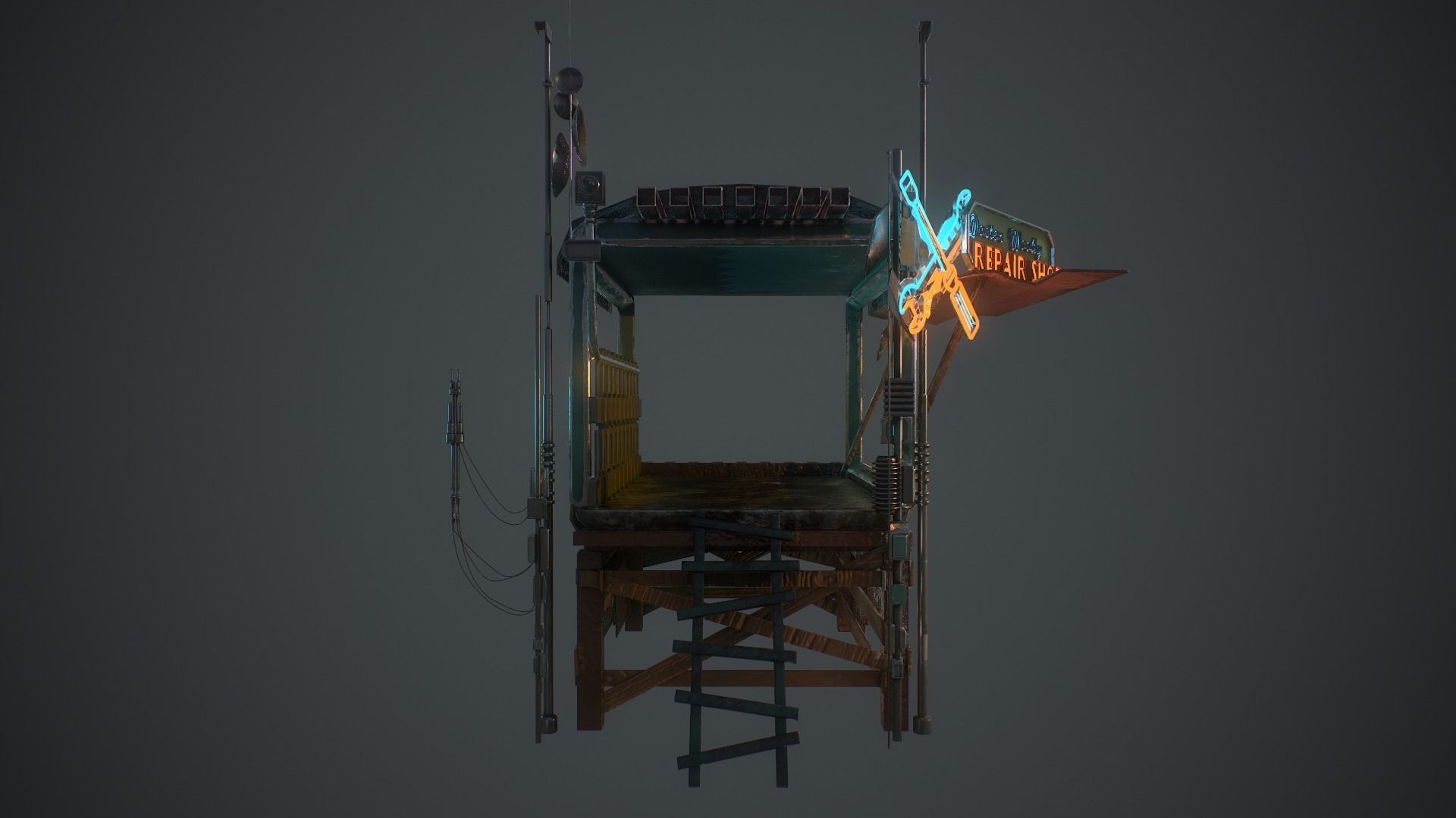 3D model Repair Shop VR / AR / low-poly | CGTrader