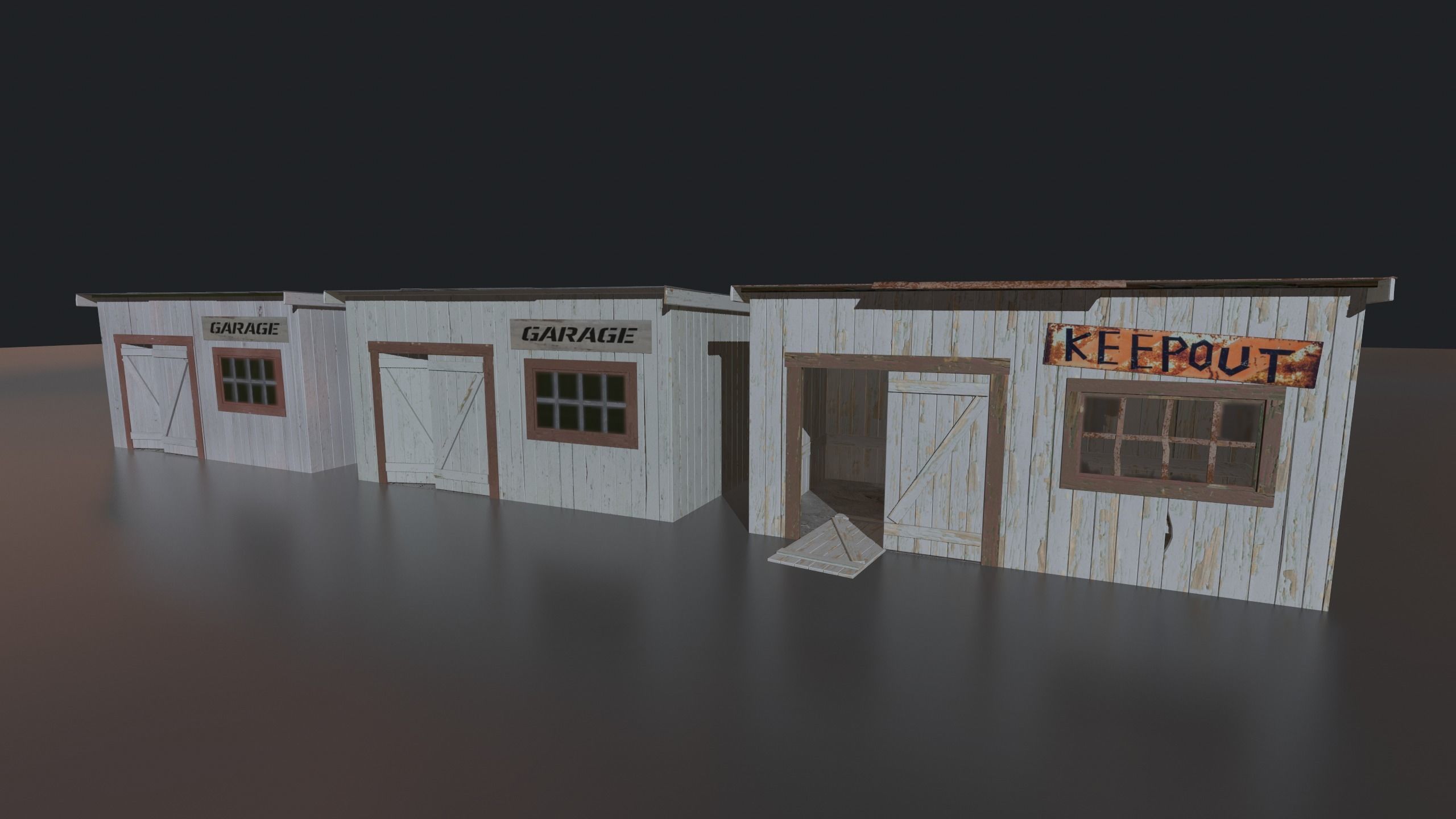 Garage in 3 variation free VR / AR / low-poly 3D model | CGTrader