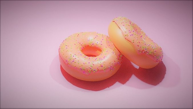 donet two donuts free 3D model | CGTrader