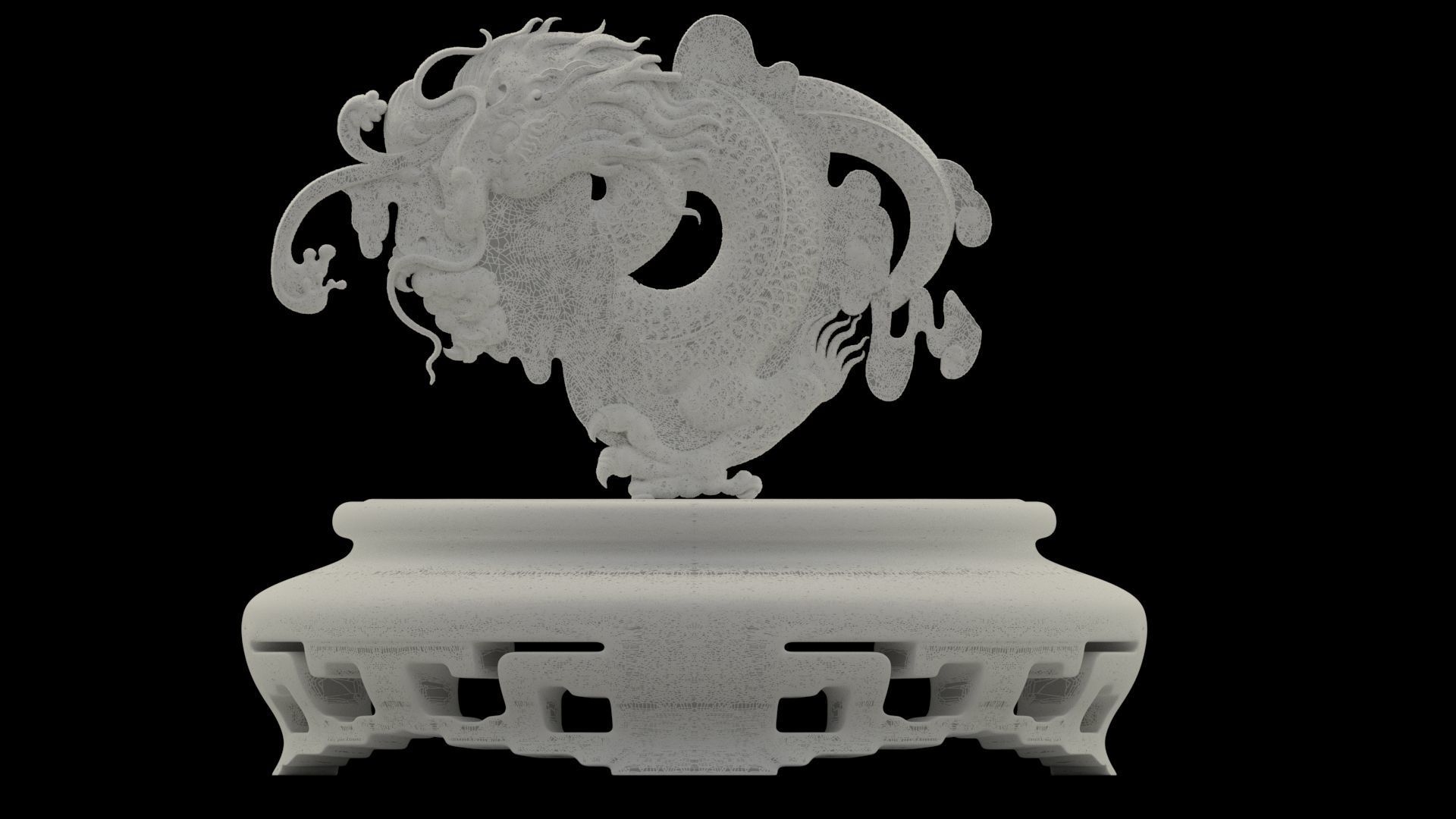 Chinese display stand with dragon 3D model | CGTrader