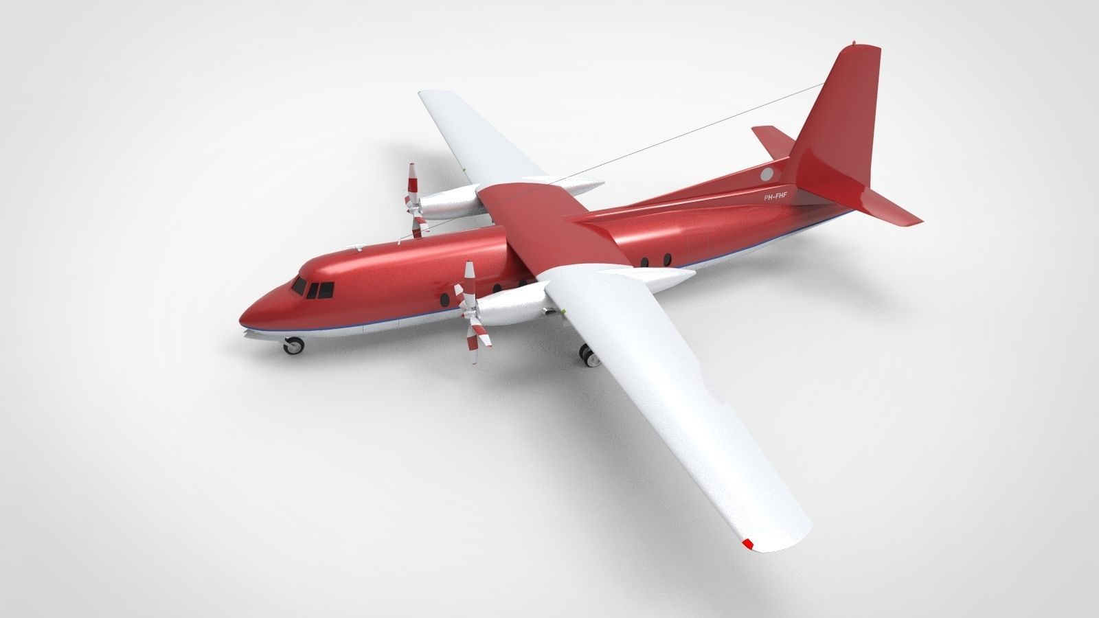 Fokker F27 3D model | CGTrader