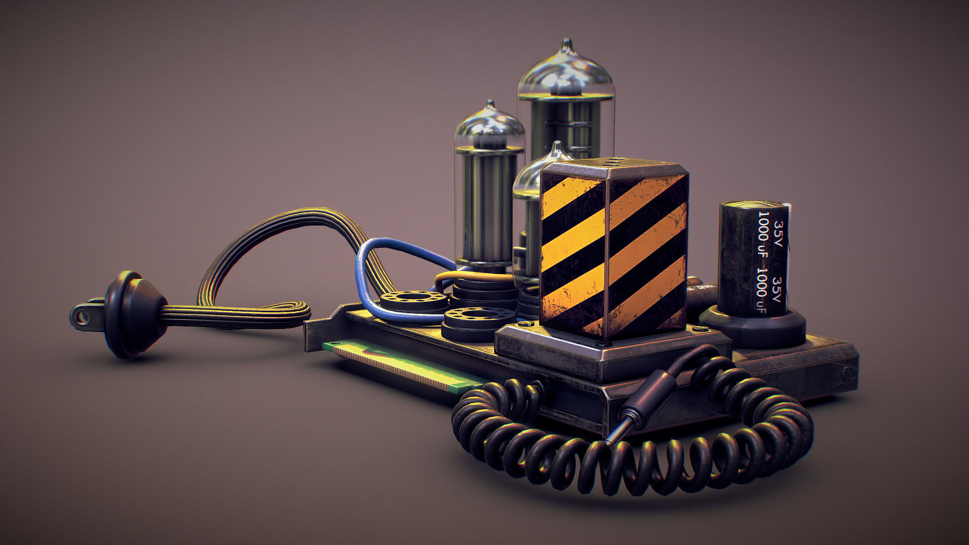 3D model Fallout water chip VR / AR / low-poly | CGTrader