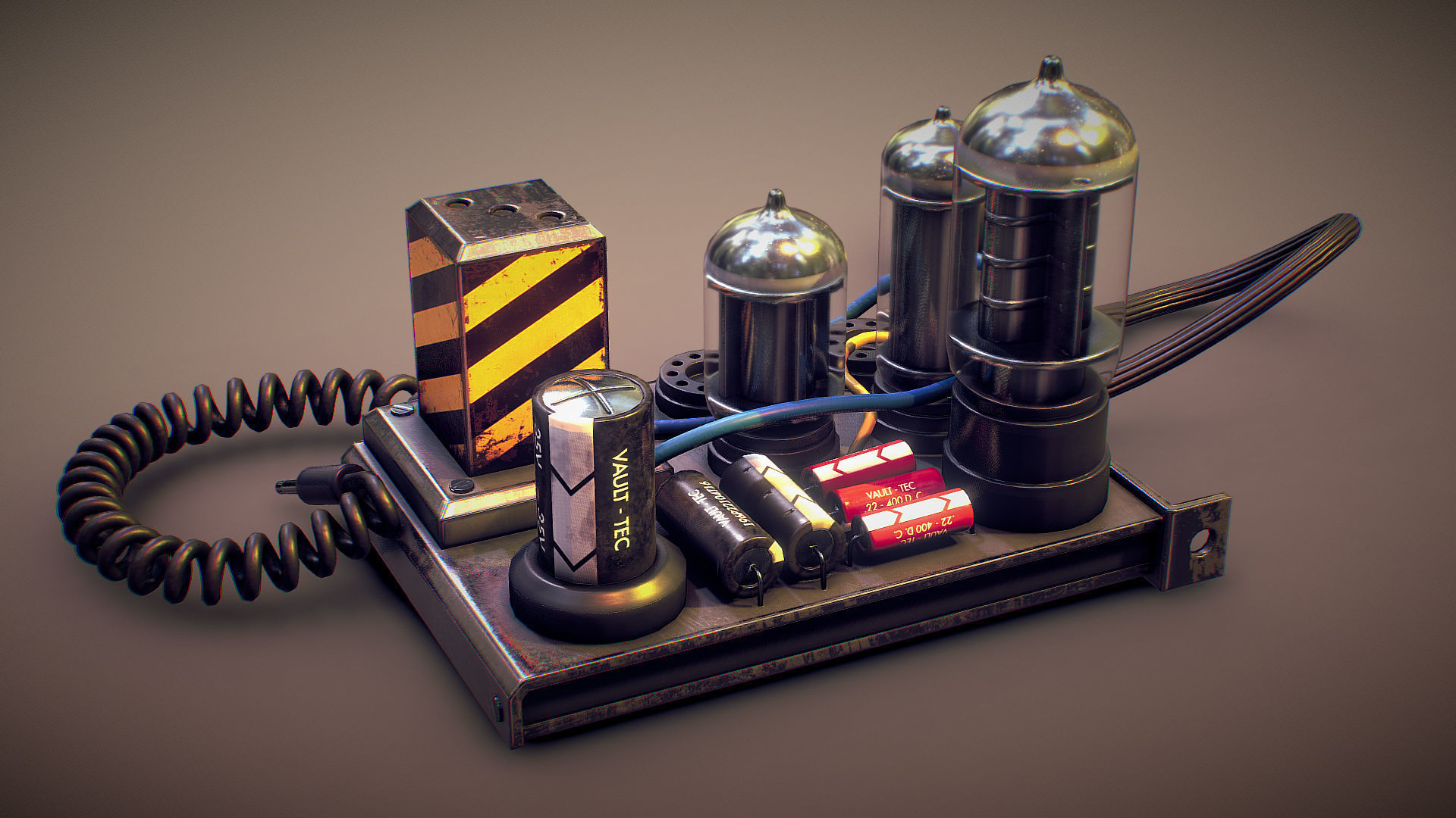 3D model Fallout water chip VR / AR / low-poly | CGTrader