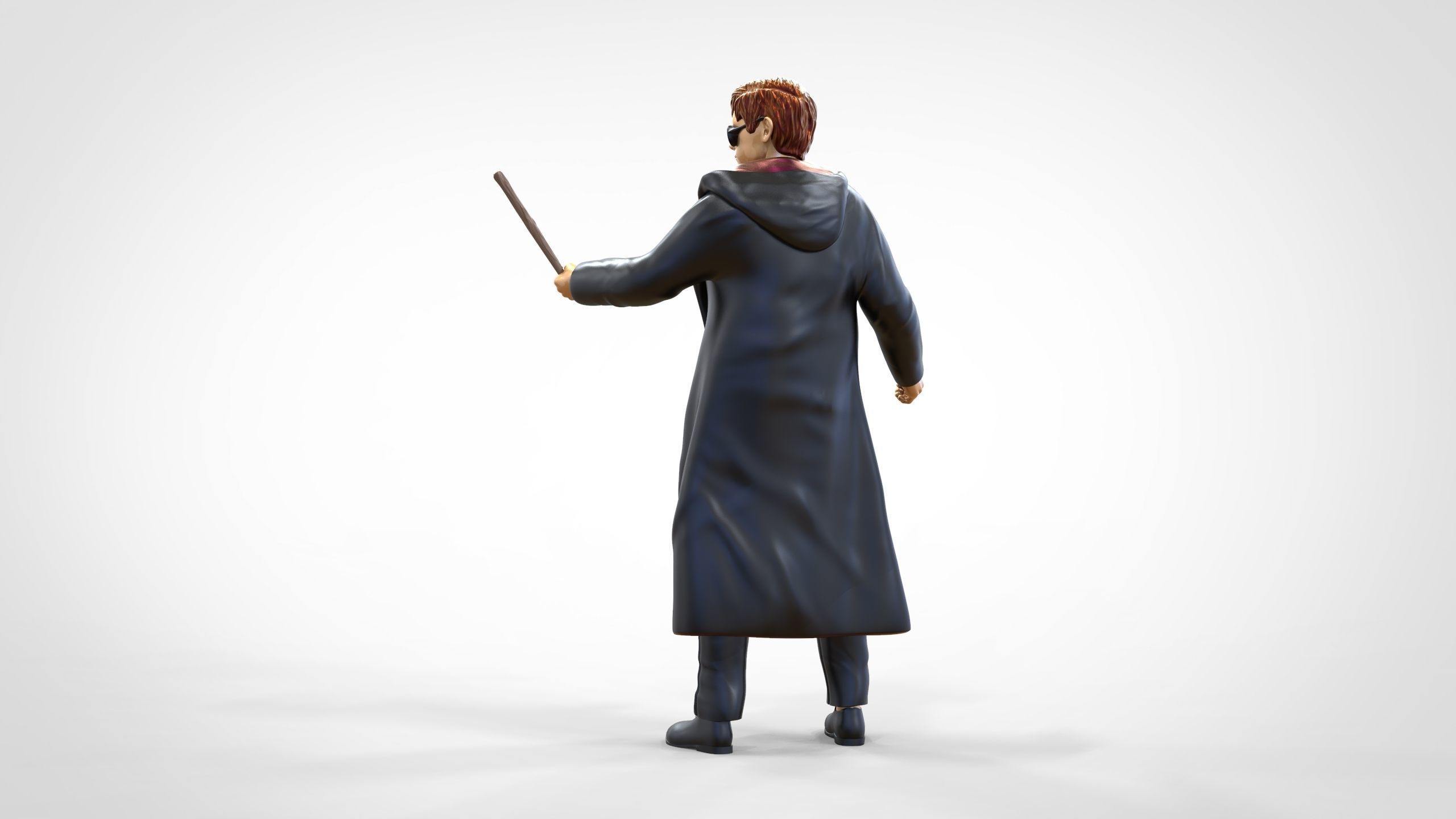 Harry Potter with his wand magic stick 3D model 3D printable | CGTrader