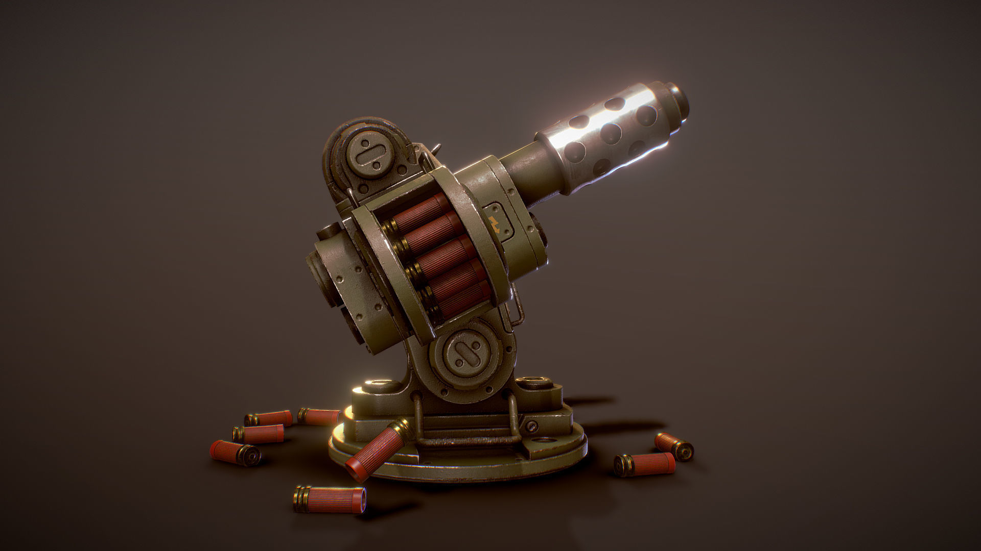 3D model Turret VR / AR / low-poly animated | CGTrader