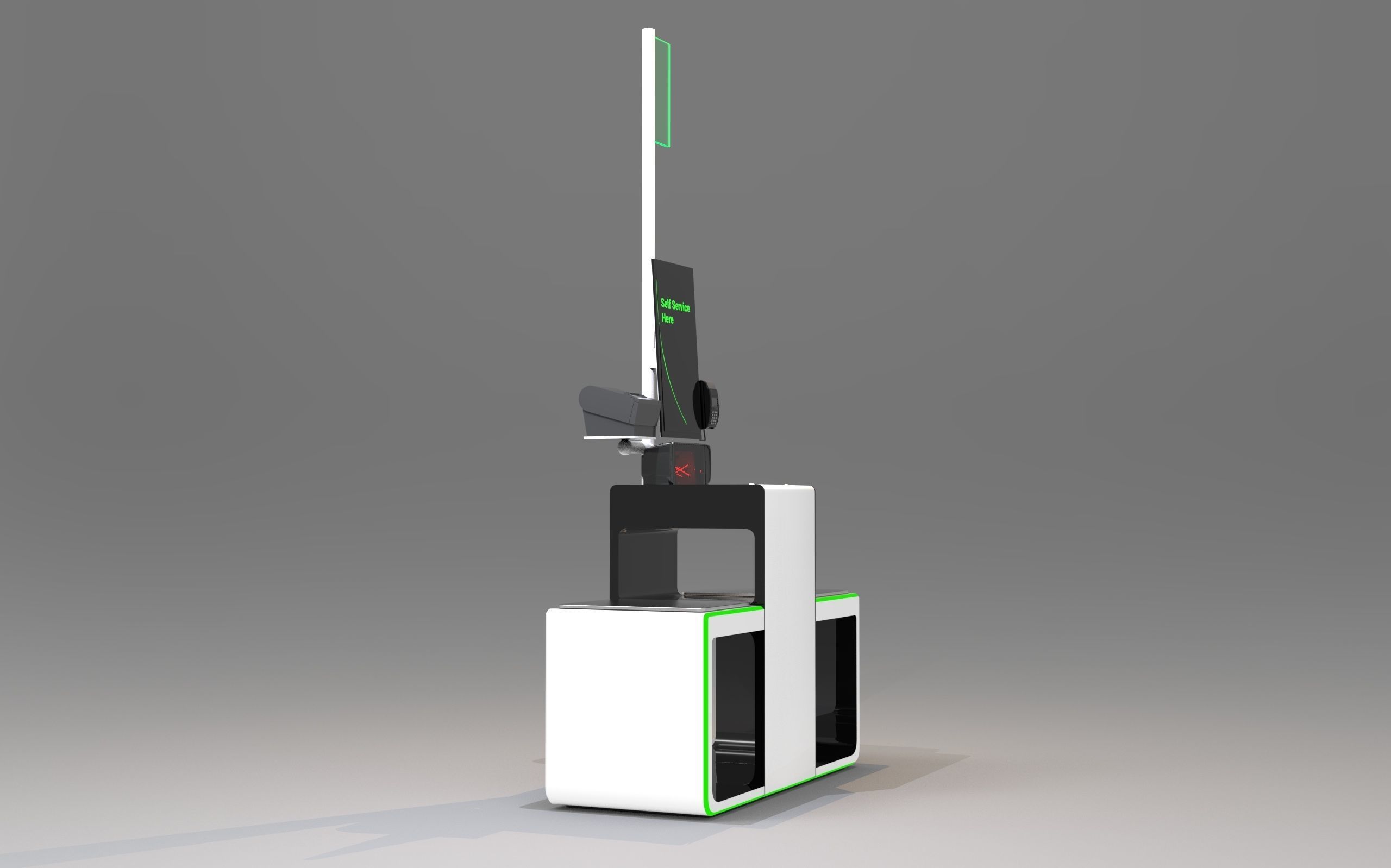 Self checkout design 3D model | CGTrader