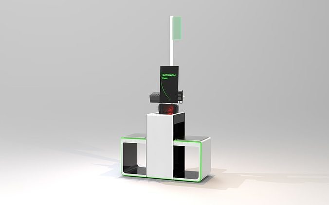 Self checkout design 3D model | CGTrader