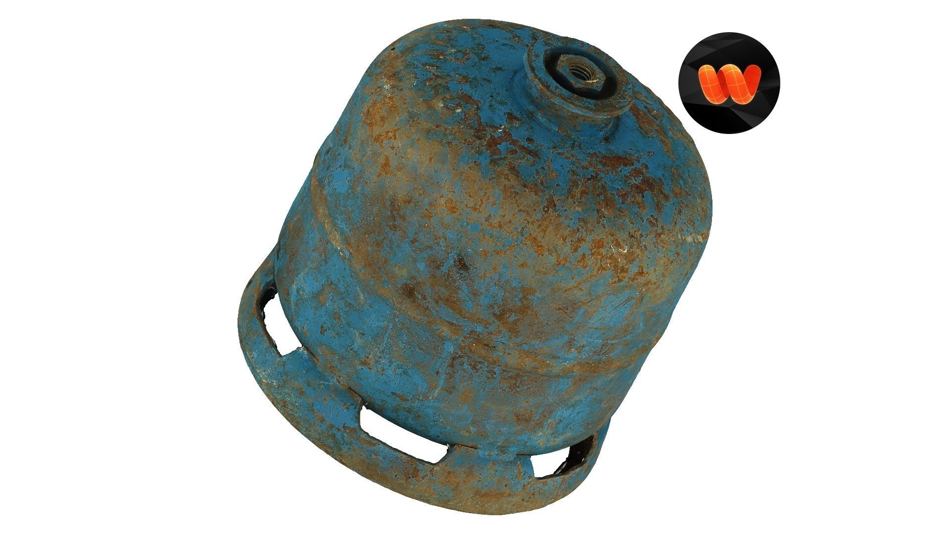 Rusty Gas Cylinder Raw Scanned 3D model | CGTrader