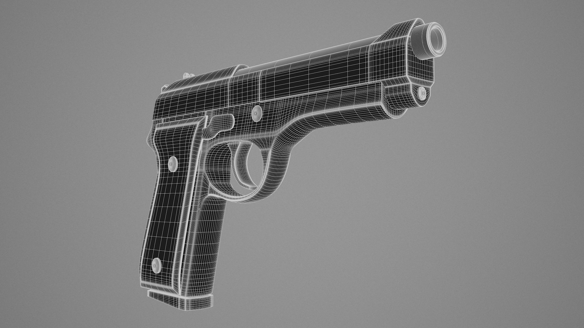 3D model Simple Handgun VR / AR / low-poly | CGTrader
