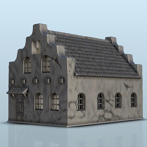 Building 27 - Warhammer Bolt Action Flames of War 3D print model 3D ...