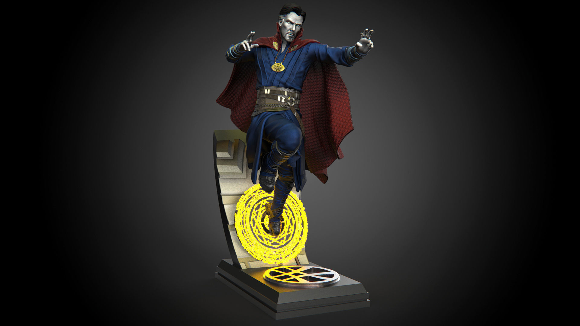 Doctor Strange Statue 3D Print Ready 3D model 3D printable | CGTrader