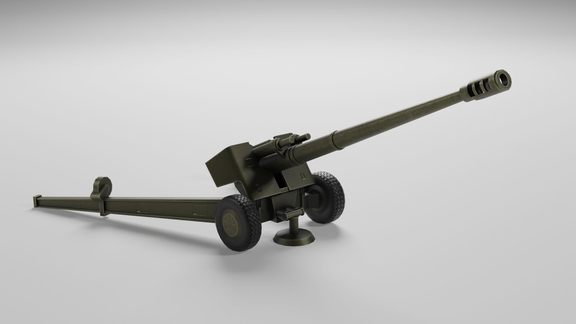 3D model Msta-B 2A65 howitzer VR / AR / low-poly | CGTrader