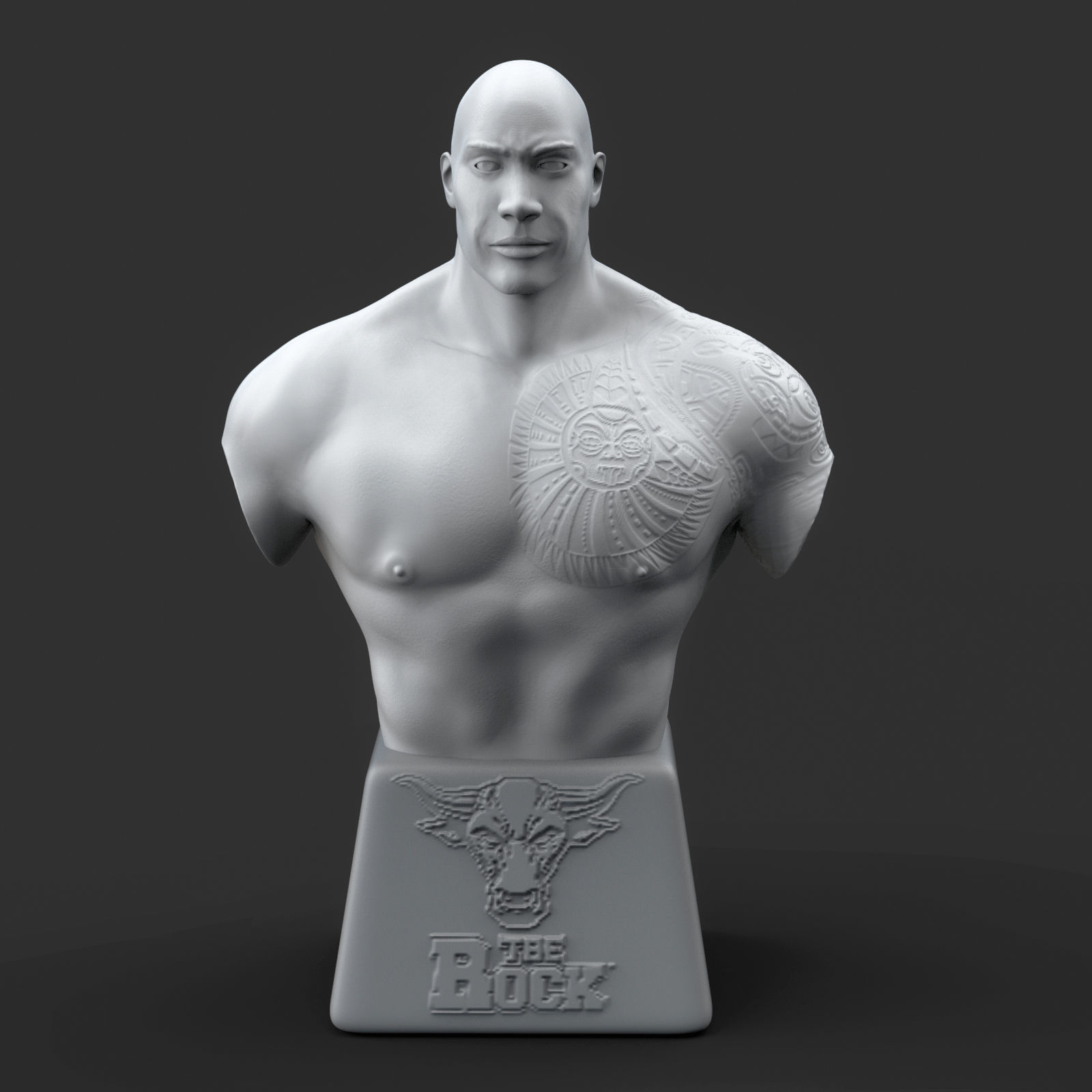The Rock 3D Printable Free free 3D model 3D printable | CGTrader