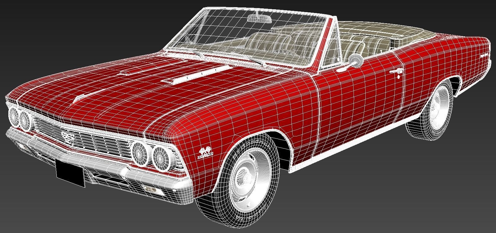 Chevrolet Chevelle SS Convertible 1966 3D model | CGTrader