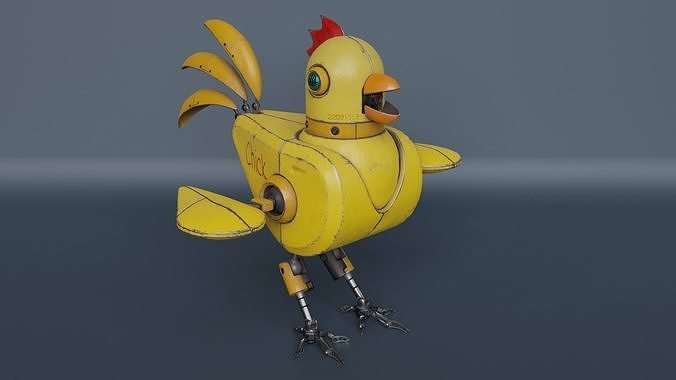 3D model Robot Chick VR / AR / low-poly | CGTrader