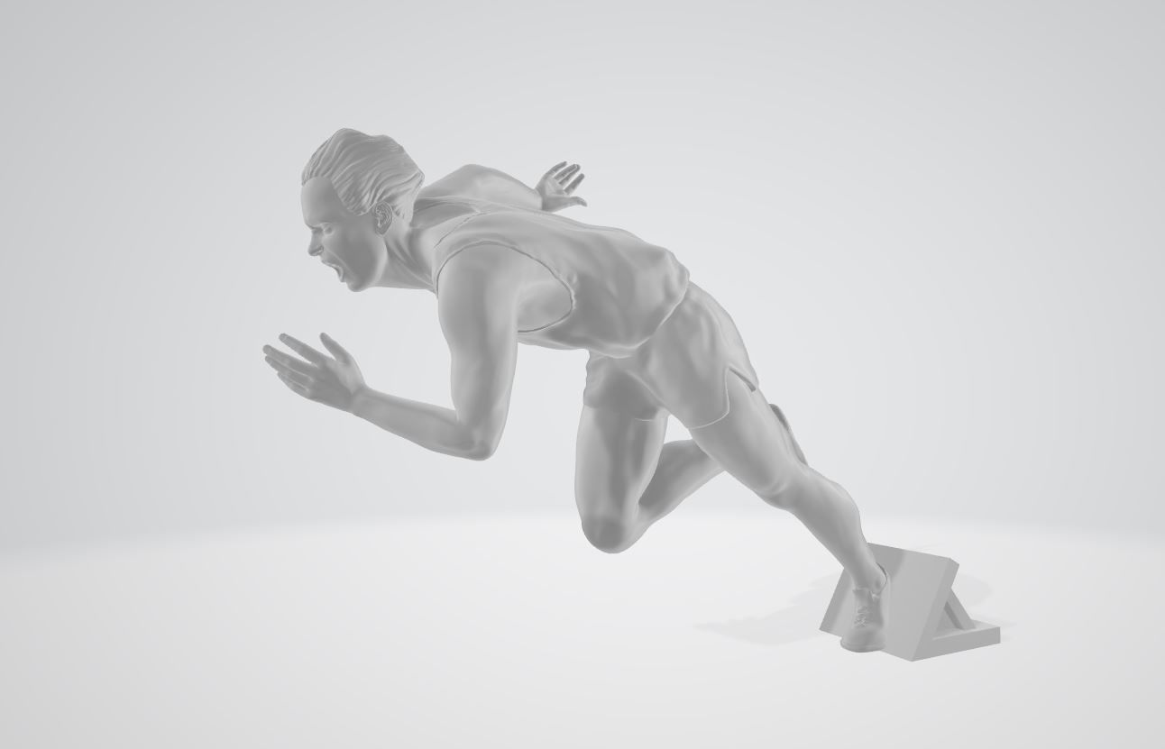 runner bronze statue of man running 3D model 3D printable | CGTrader