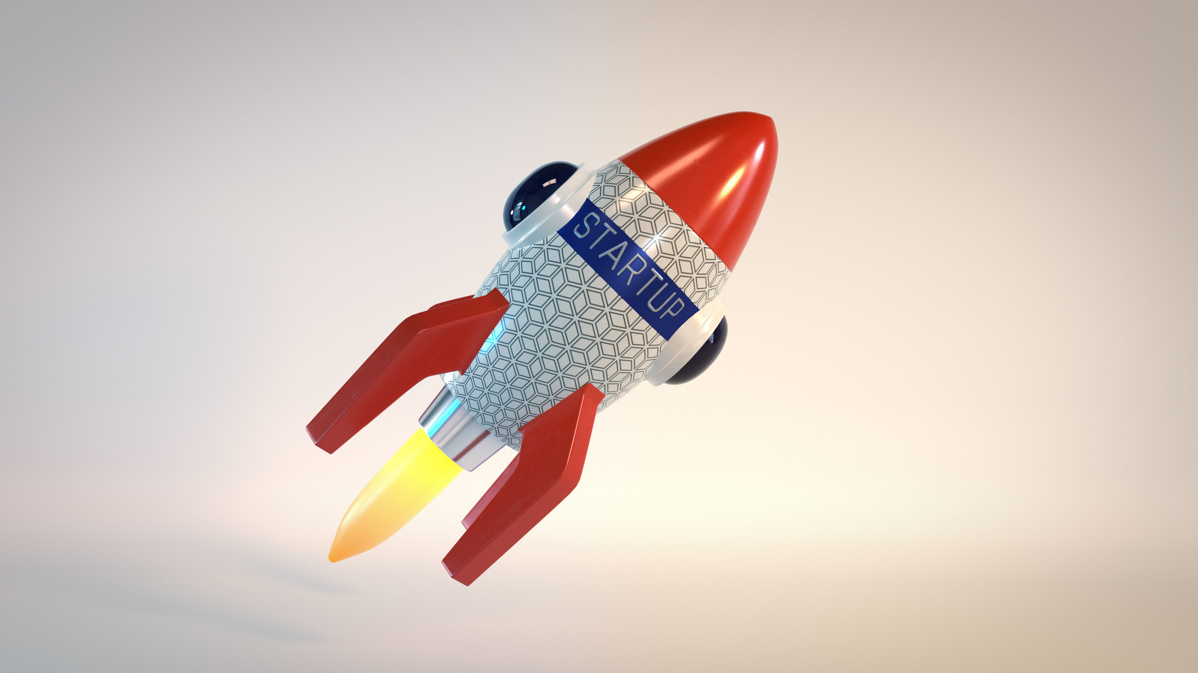 Startup rocket 3D model | CGTrader