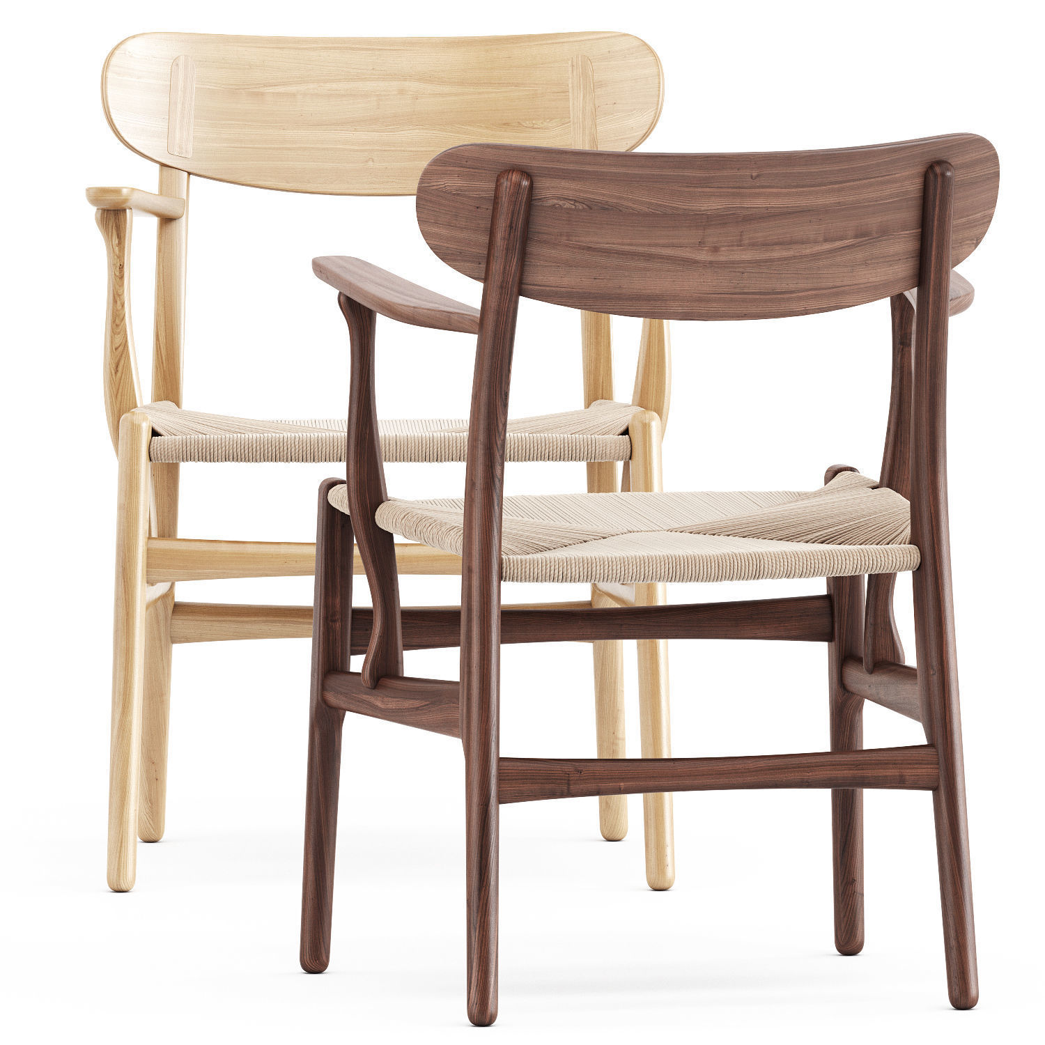 CH26 chair by Carl Hansen and Son and Drop Leaf HM6 Table 3D model ...