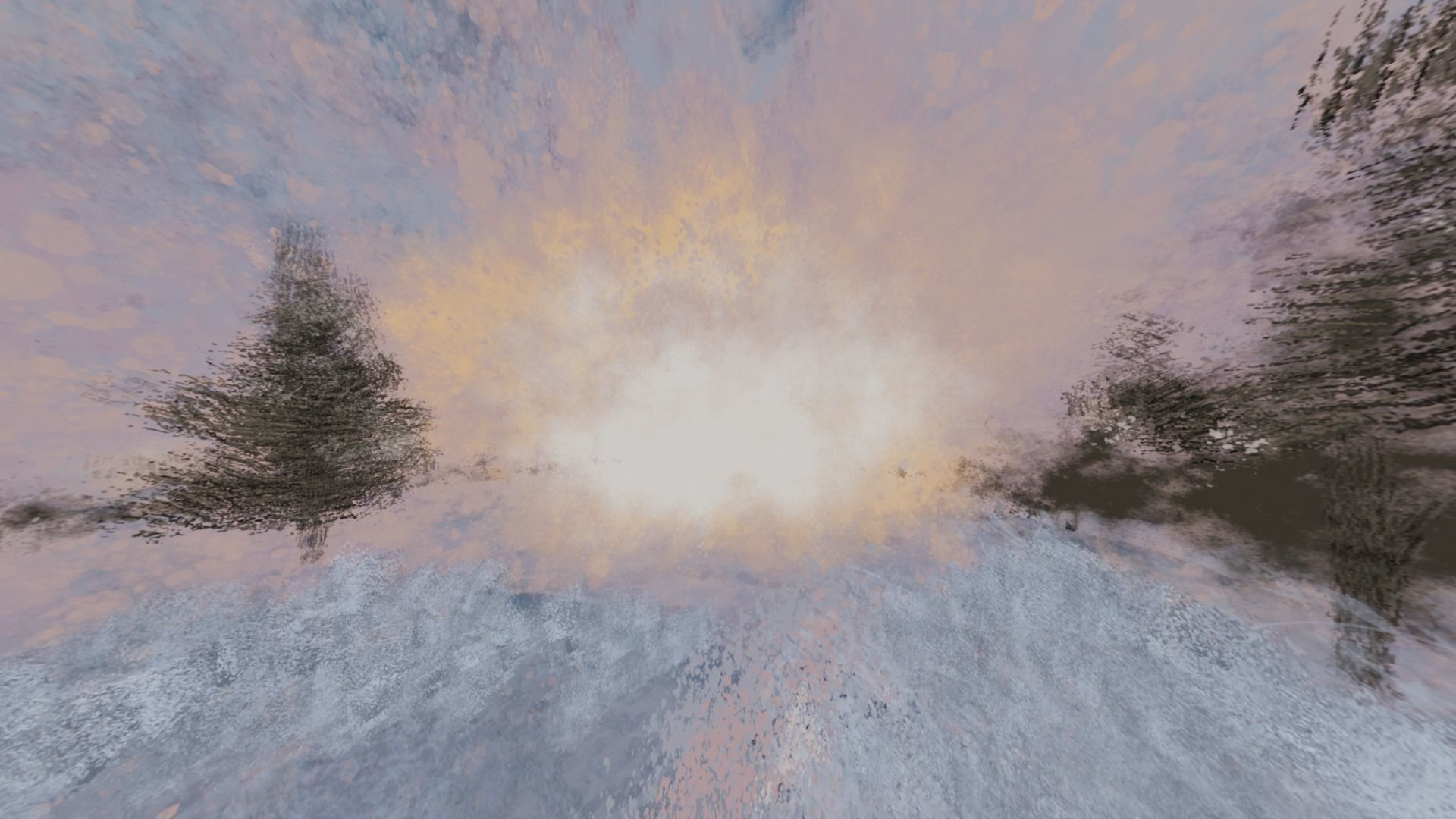 3D model 360 VR Panoramic Skybox equirectangular handpainted snow ...