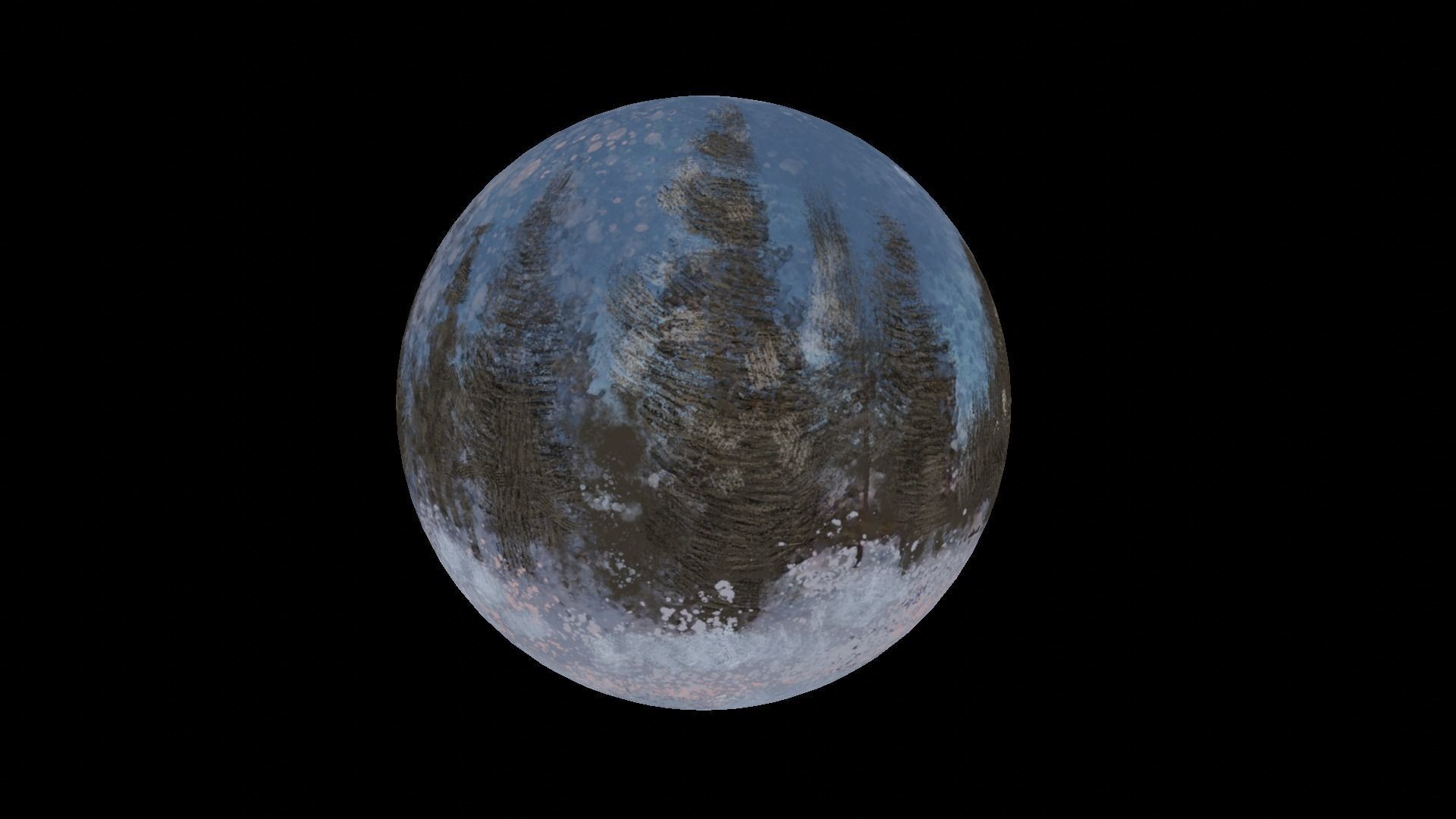 3D model 360 VR Panoramic Skybox equirectangular handpainted snow ...