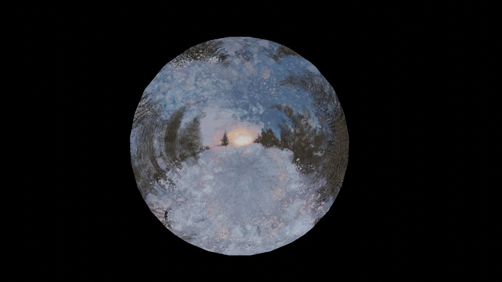 3D model 360 VR Panoramic Skybox equirectangular handpainted snow ...