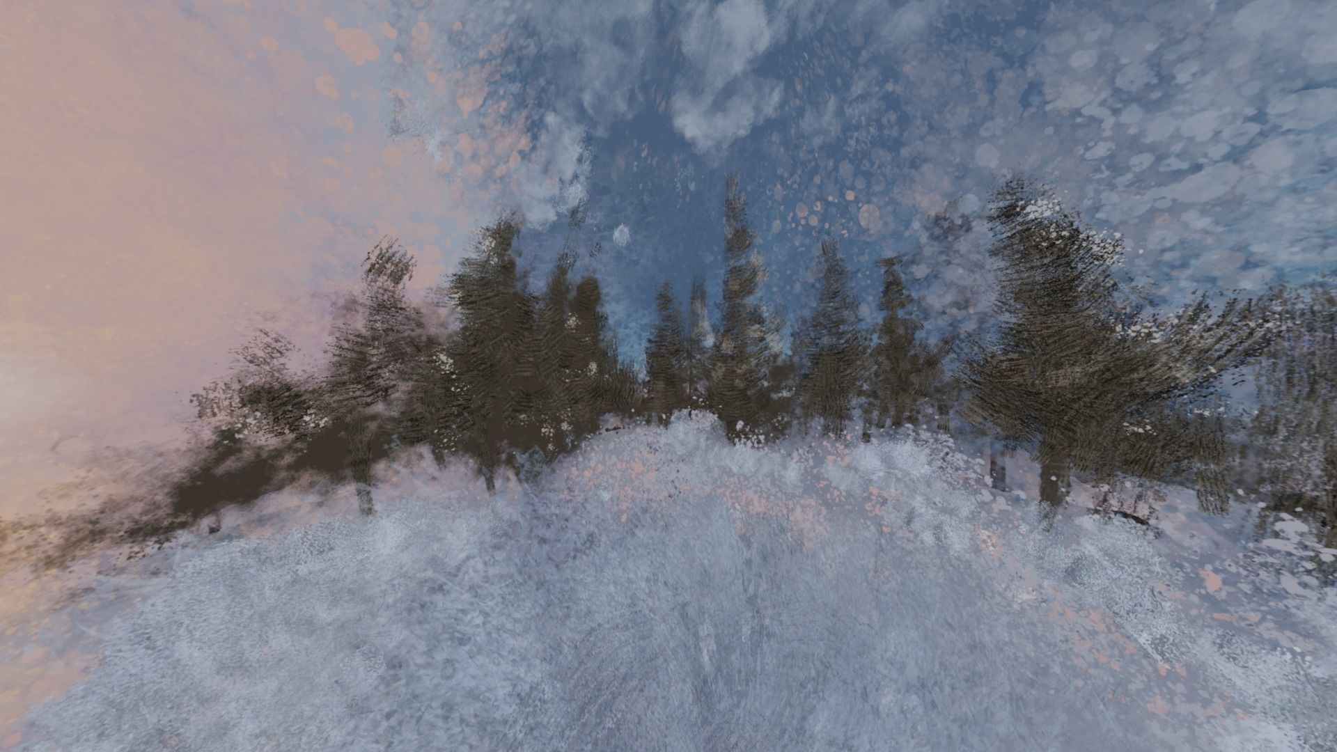 3D model 360 VR Panoramic Skybox equirectangular handpainted snow ...