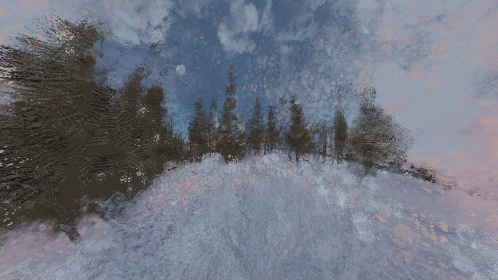 3D model 360 VR Panoramic Skybox equirectangular handpainted snow ...