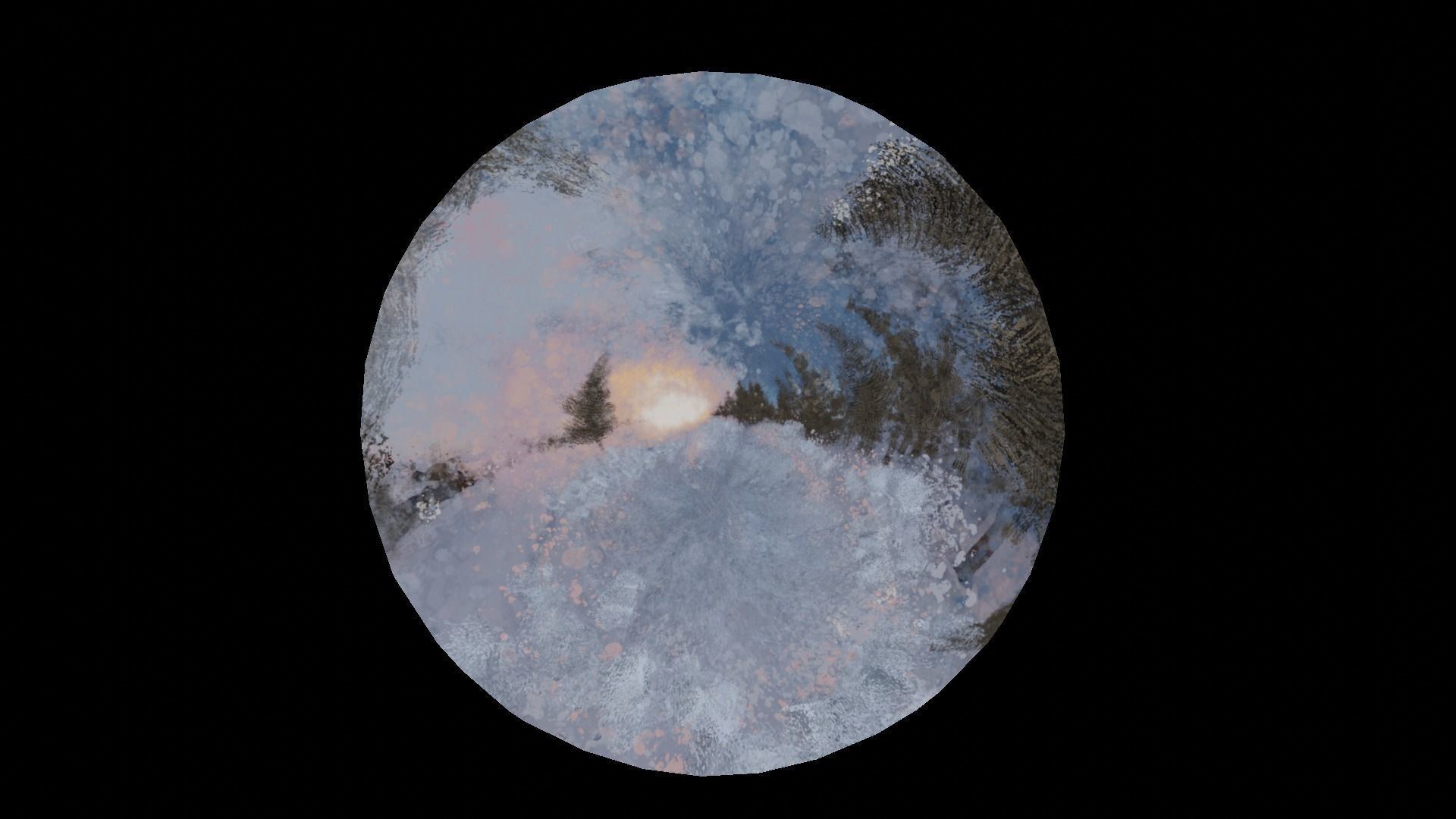 3D model 360 VR Panoramic Skybox equirectangular handpainted snow ...