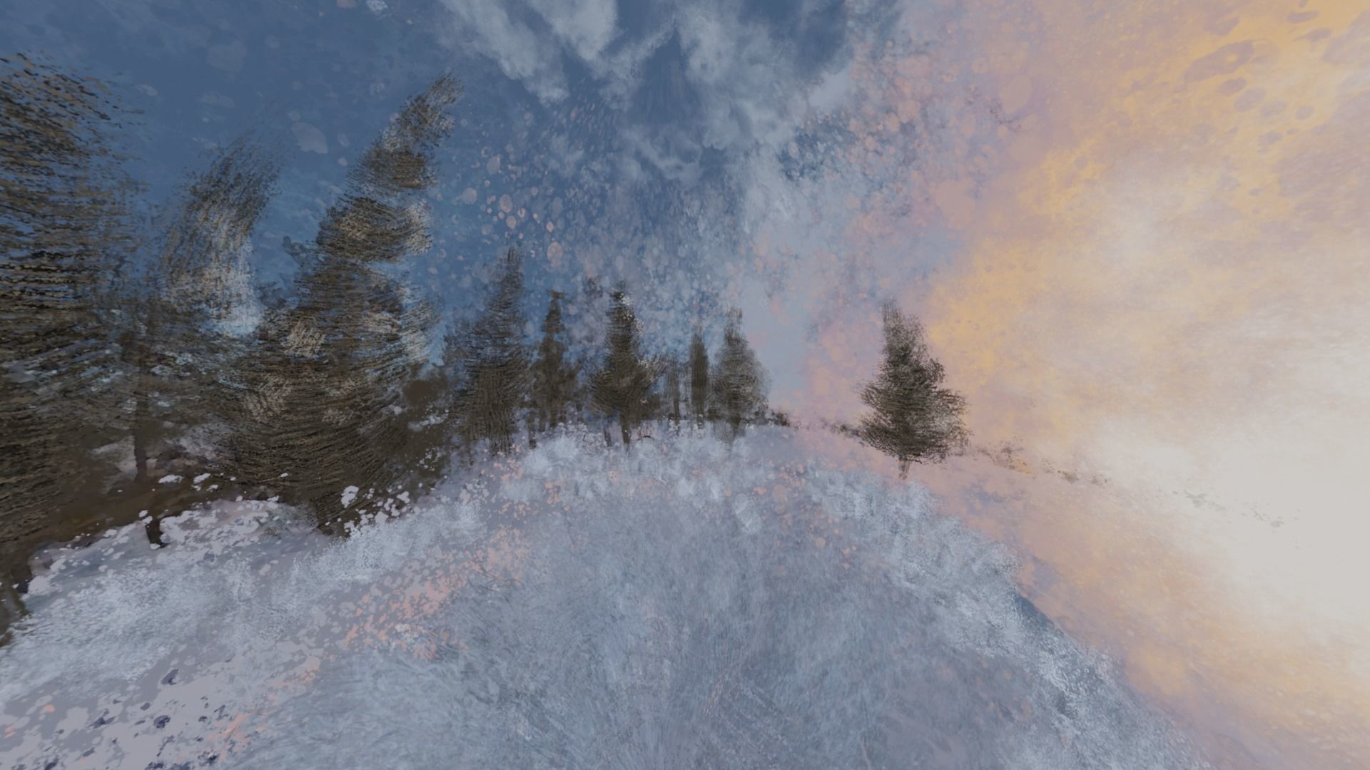 3D model 360 VR Panoramic Skybox equirectangular handpainted snow ...