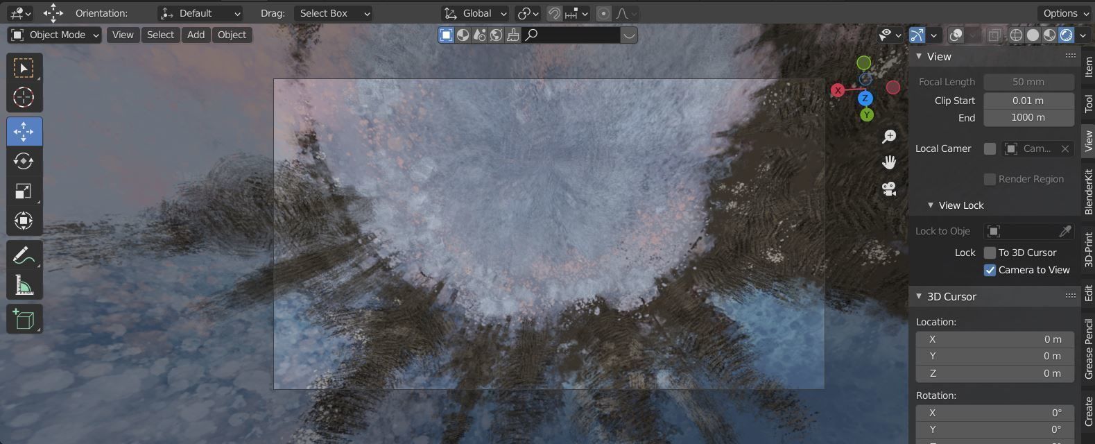 3D model 360 VR Panoramic Skybox equirectangular handpainted snow ...