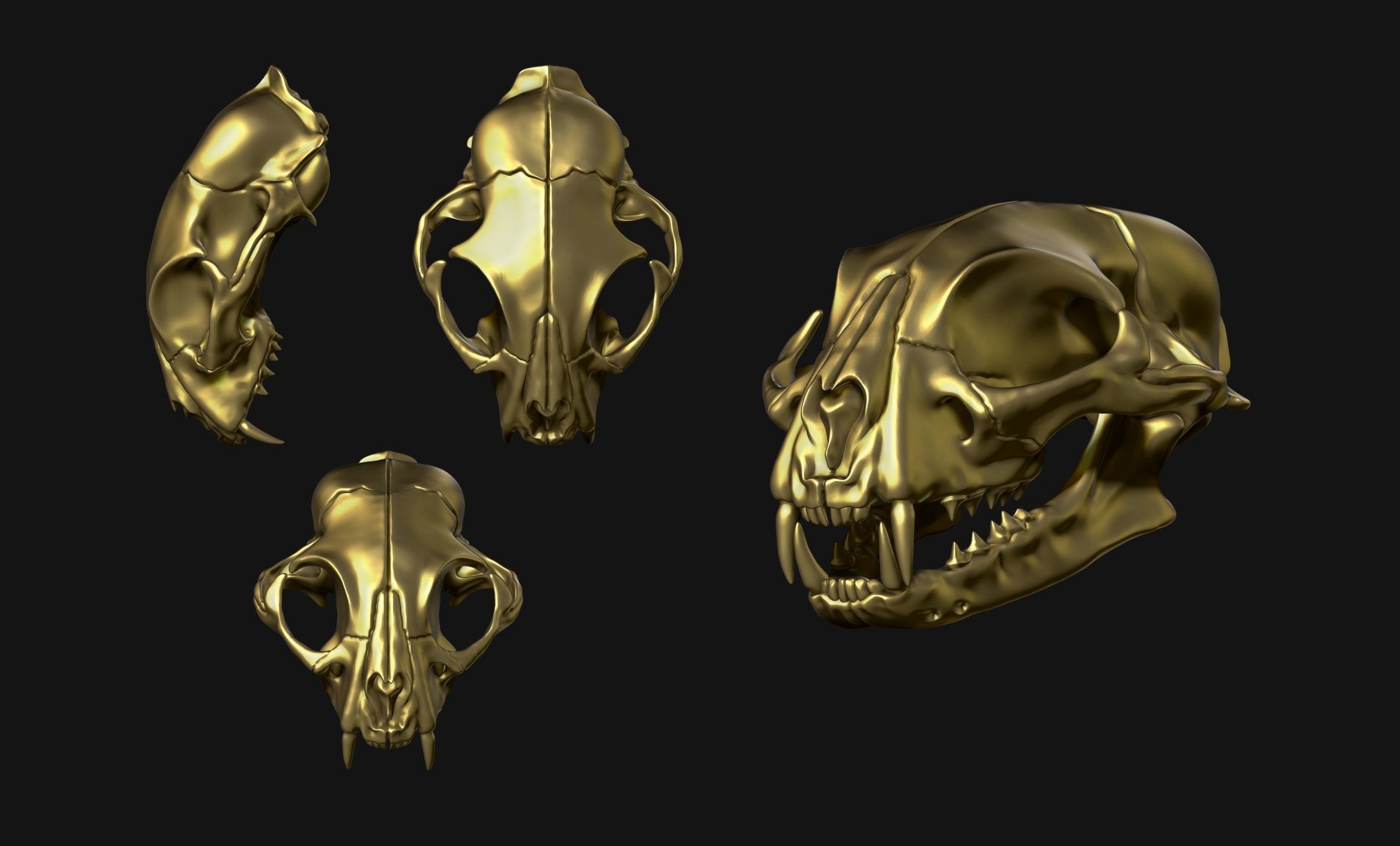 Cat Skull - CNC and 3D model 3D printable | CGTrader